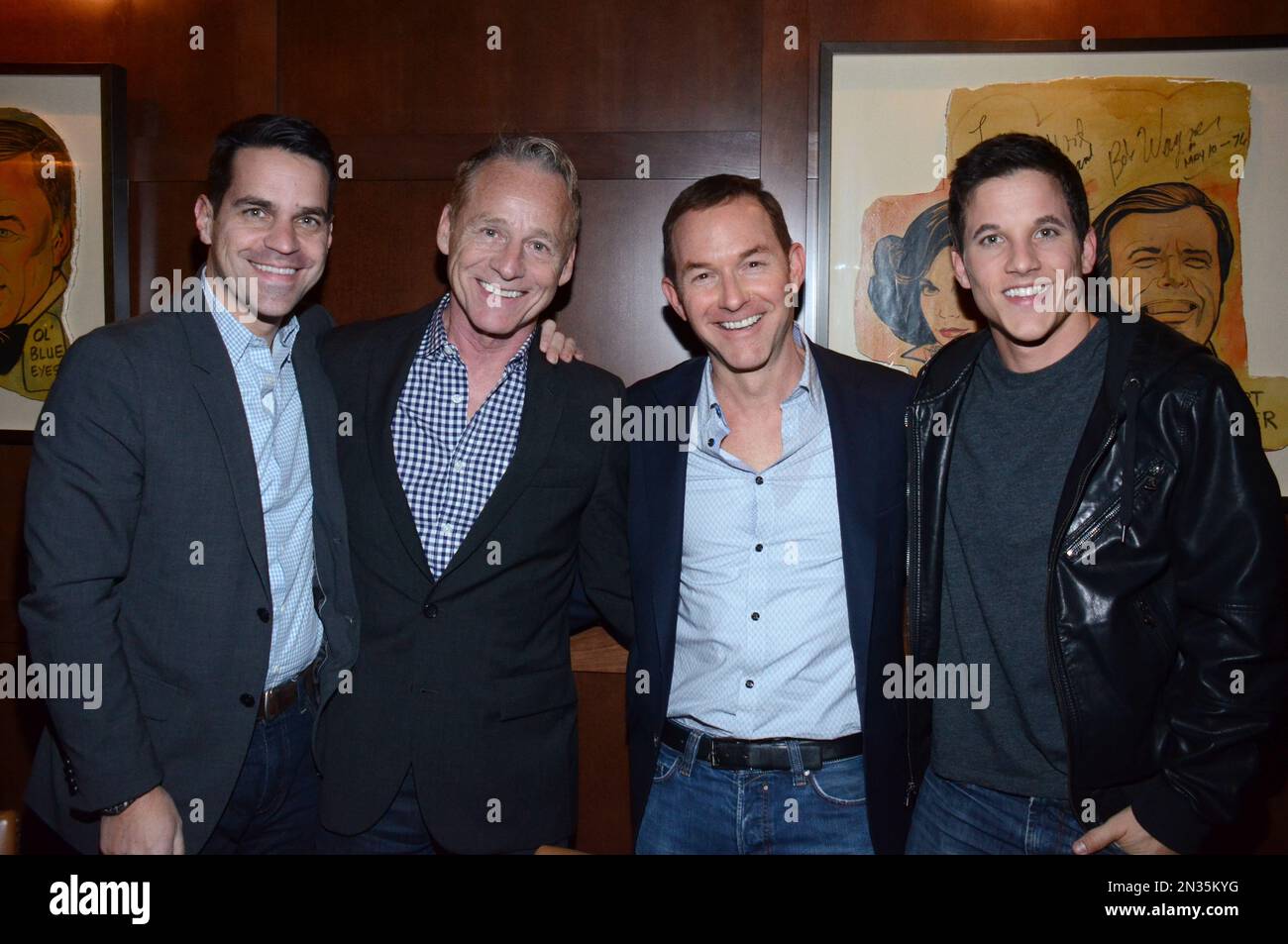 Dave Karger, Terry Clark, Dan Jinks, and Mike C. Manning pose at ...