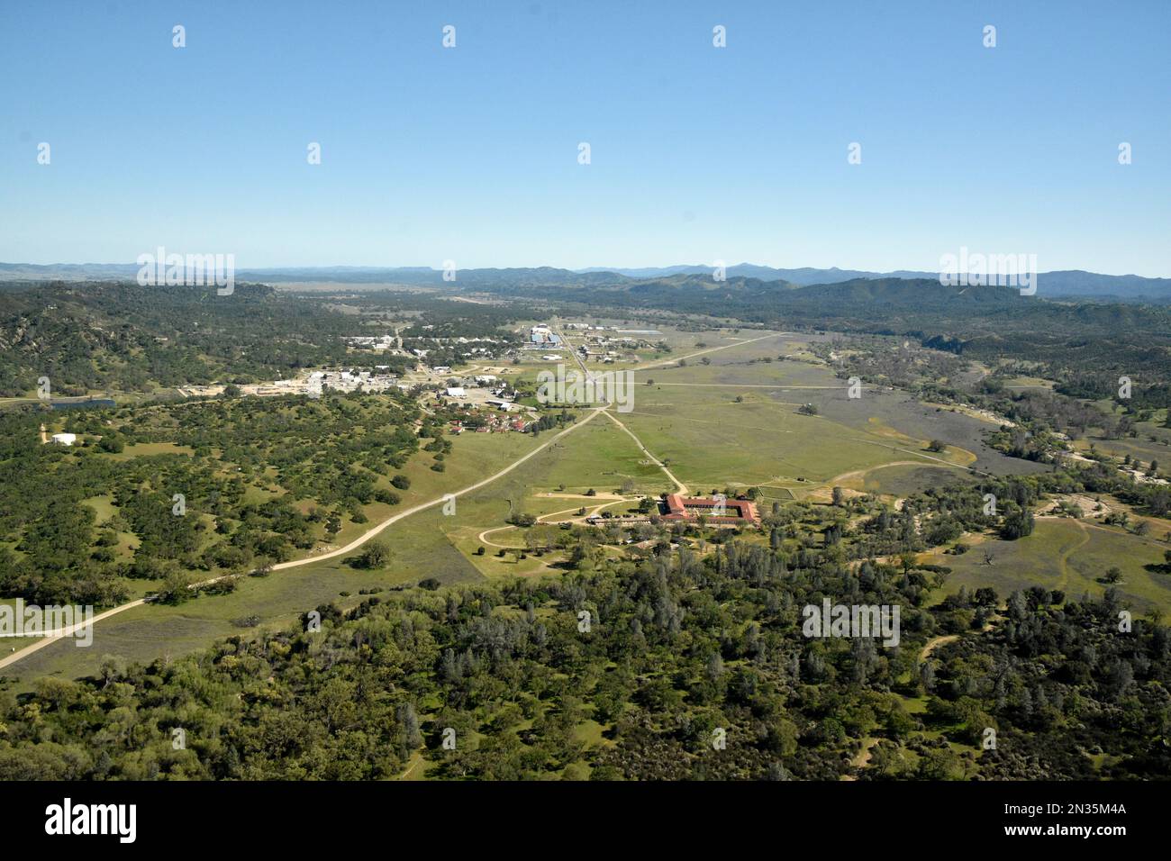 Aerials of Fort Hunter Liggett, California and surrounding areas, April ...