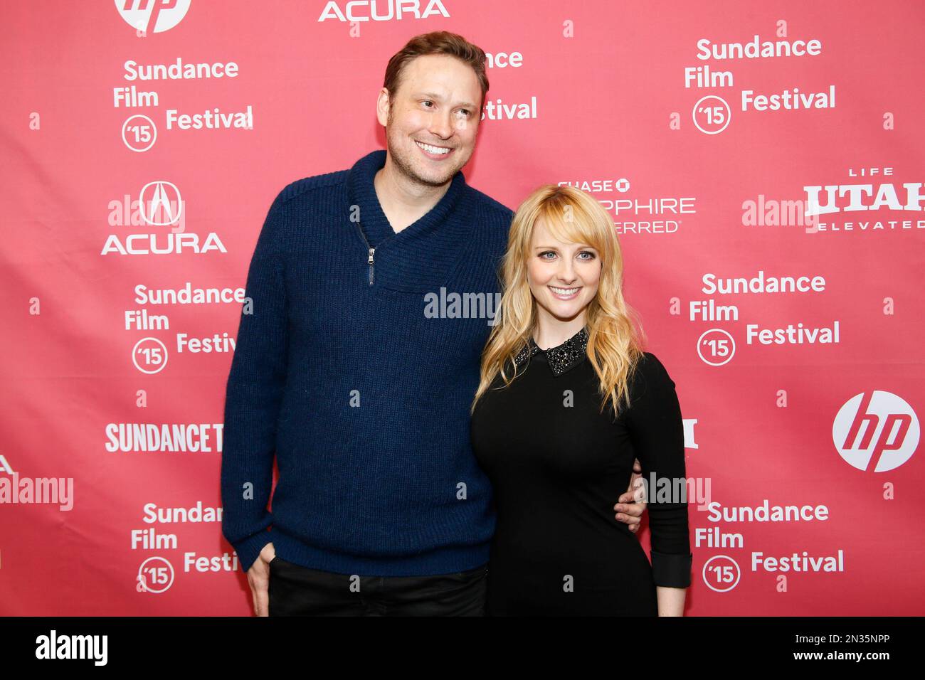Co-writers Melissa Rauch, right, and Winston Rauch, left, pose at the ...