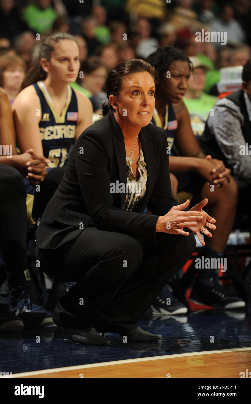 Georgia Tech coach MaChelle Joseph reacts to her team's play in an NCAA ...