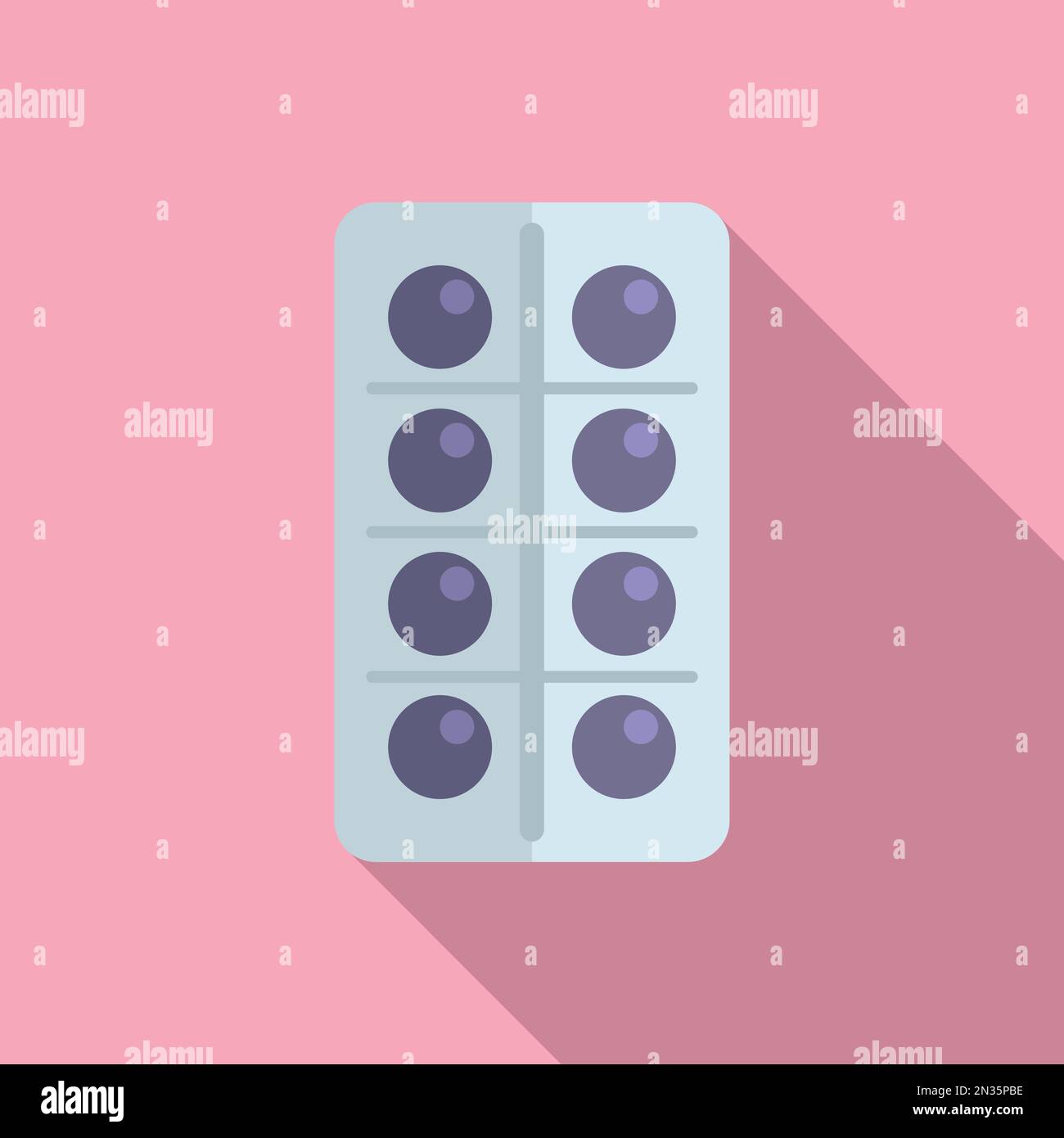Pill blister icon flat vector. Medical immune. Bacteria drug Stock ...