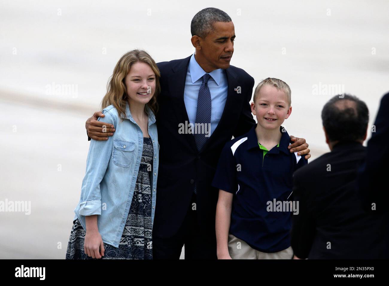 Lindsay Pratt, left, and son Brennan Pratt, right, pose for a ...