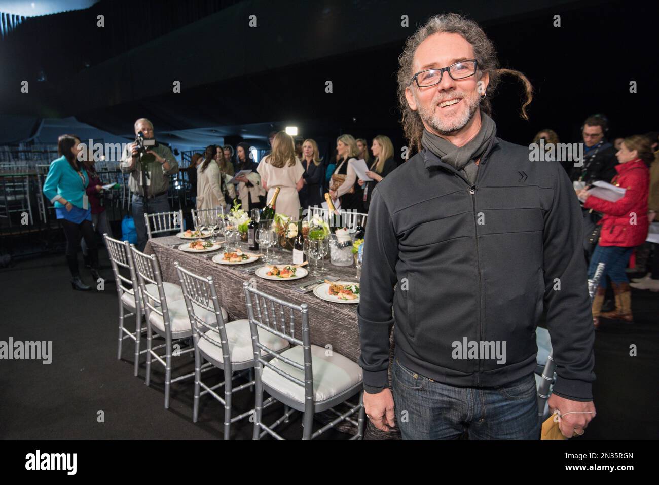 Keith Greco working at the SAG Awards "behind the scenes day" held at ...