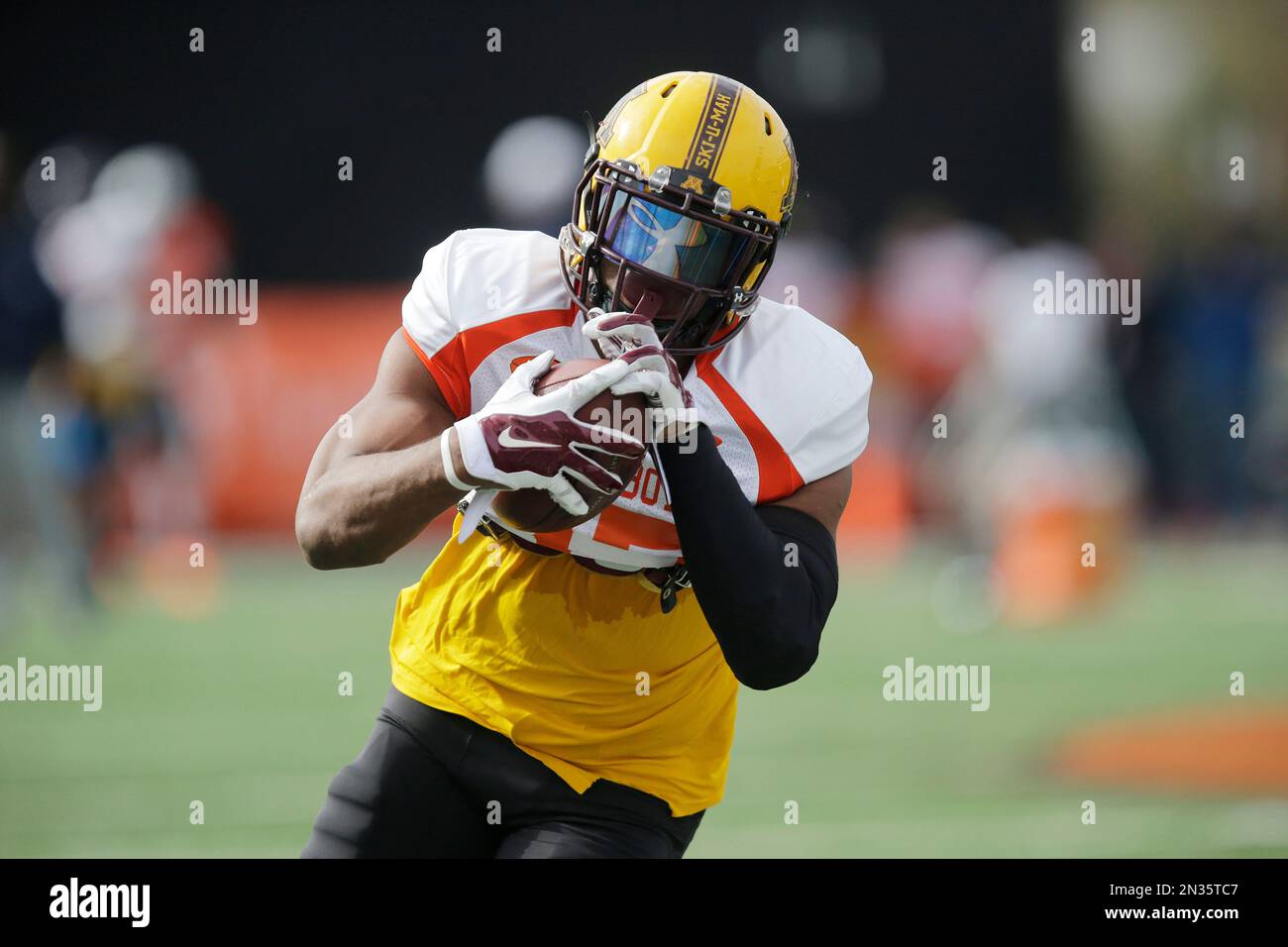 Minnesota running back David Cobb (37) runs the ball during NCAA ...