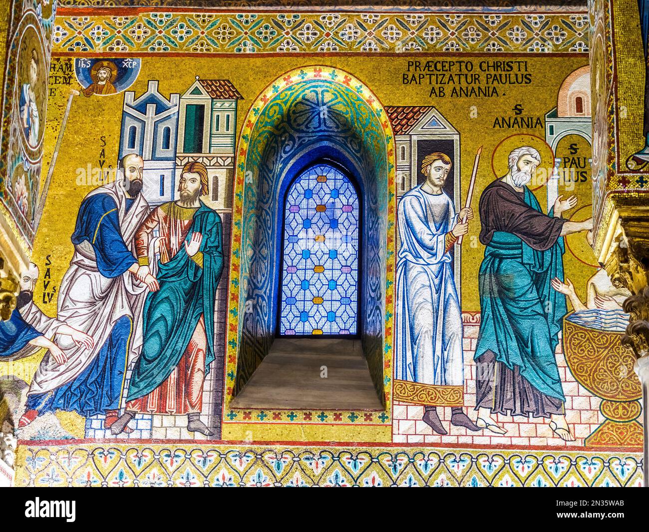 Byzantine mosaics in the Palatine Chapel of the Norman Palace in ...
