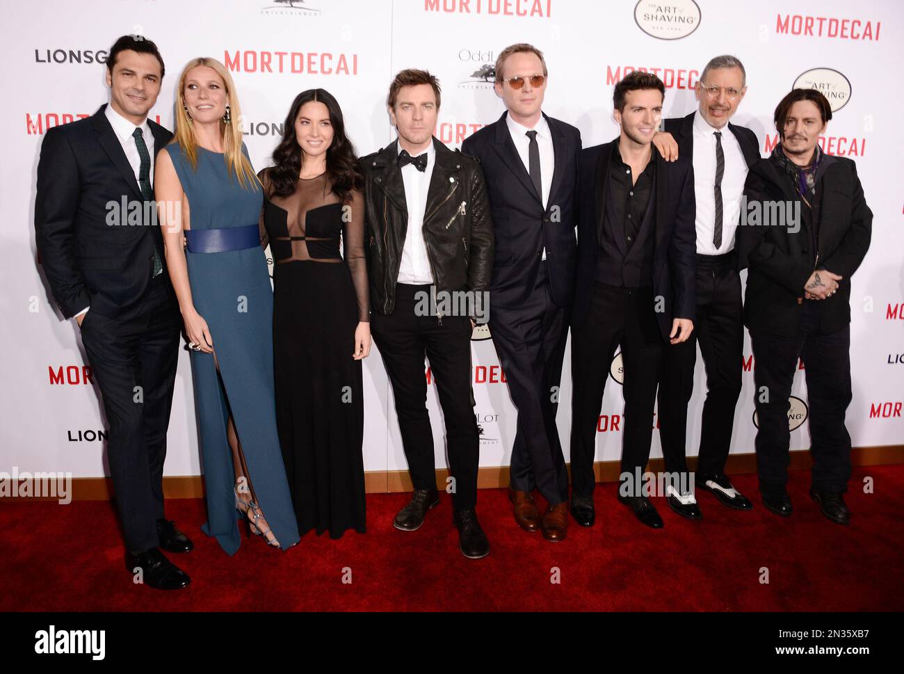 From left to right, actor Jonny Paslovsky, actress Gwyneth Paltrow ...