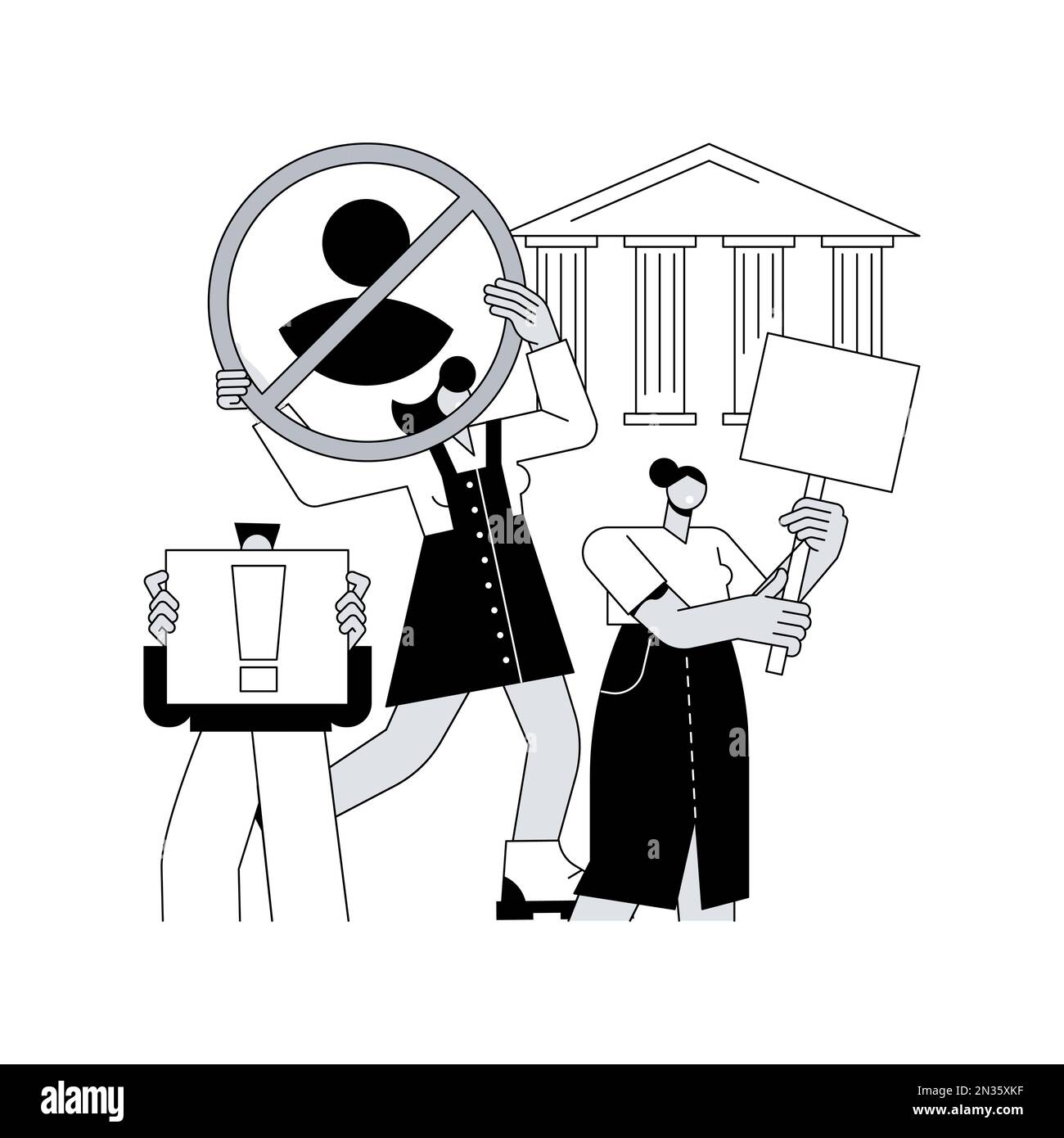 Political protest abstract concept vector illustration. Demonstration ...