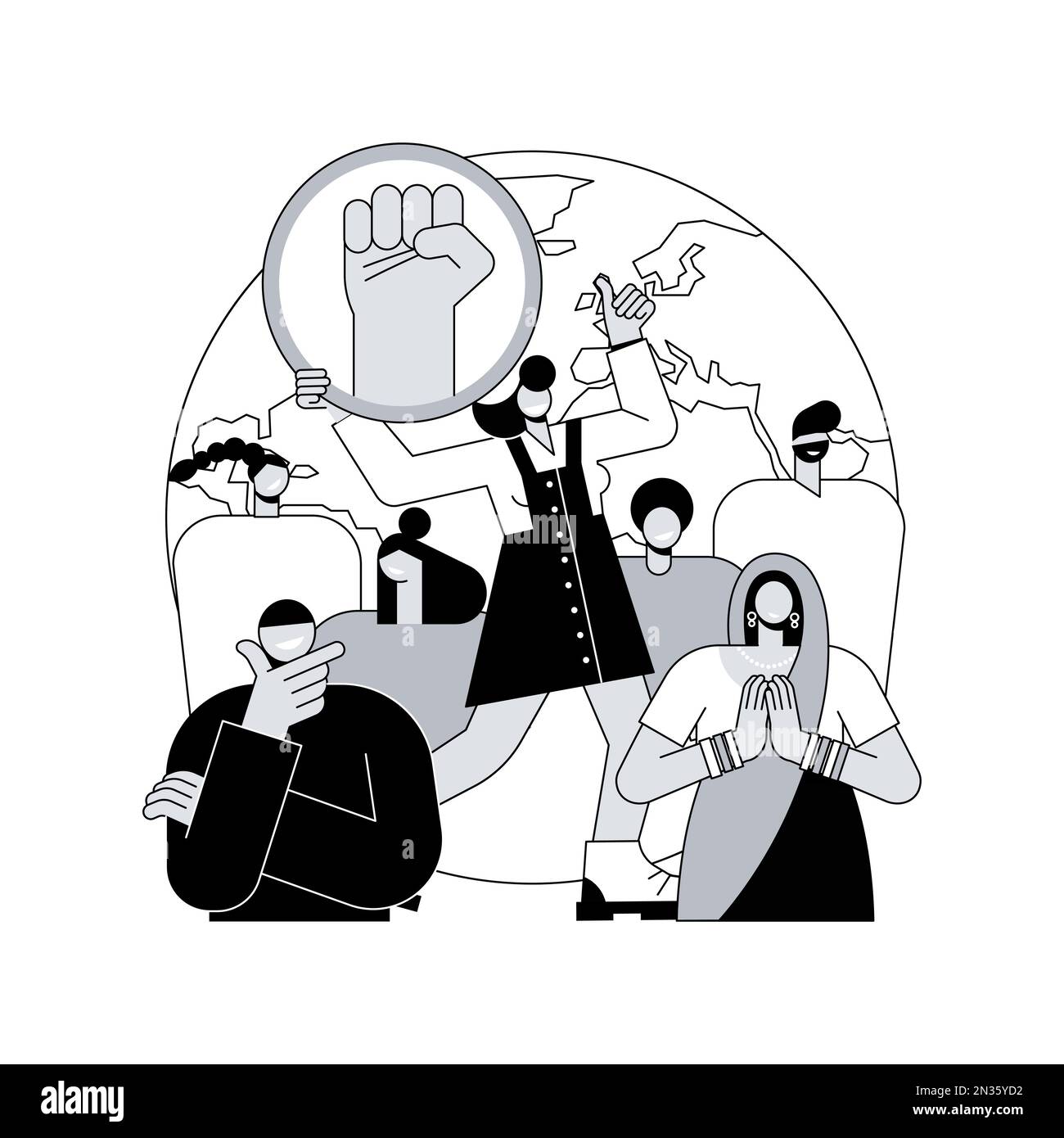 Black children empowerment Stock Vector Images - Alamy