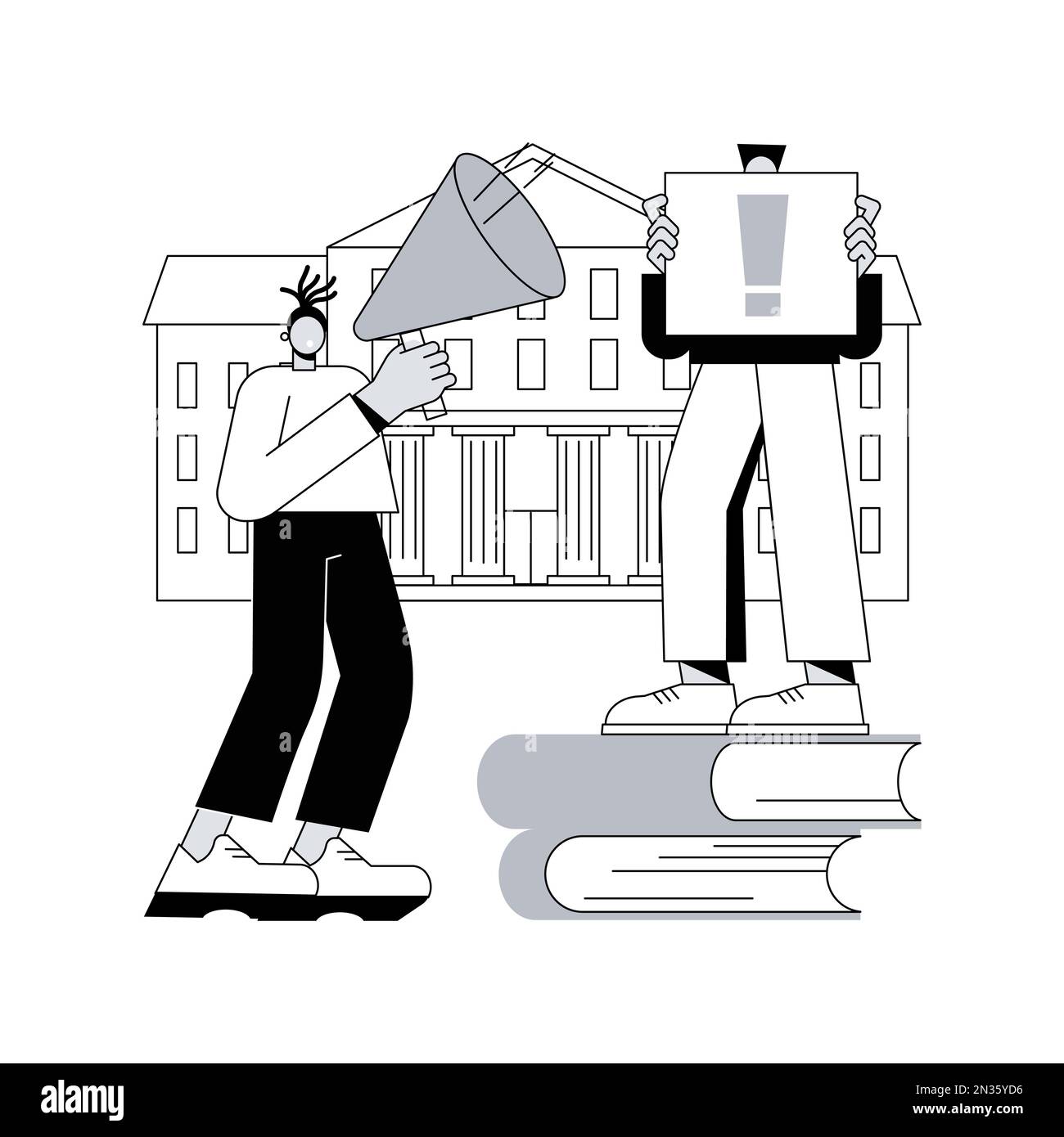 Student activism abstract concept vector illustration. Campus activism ...