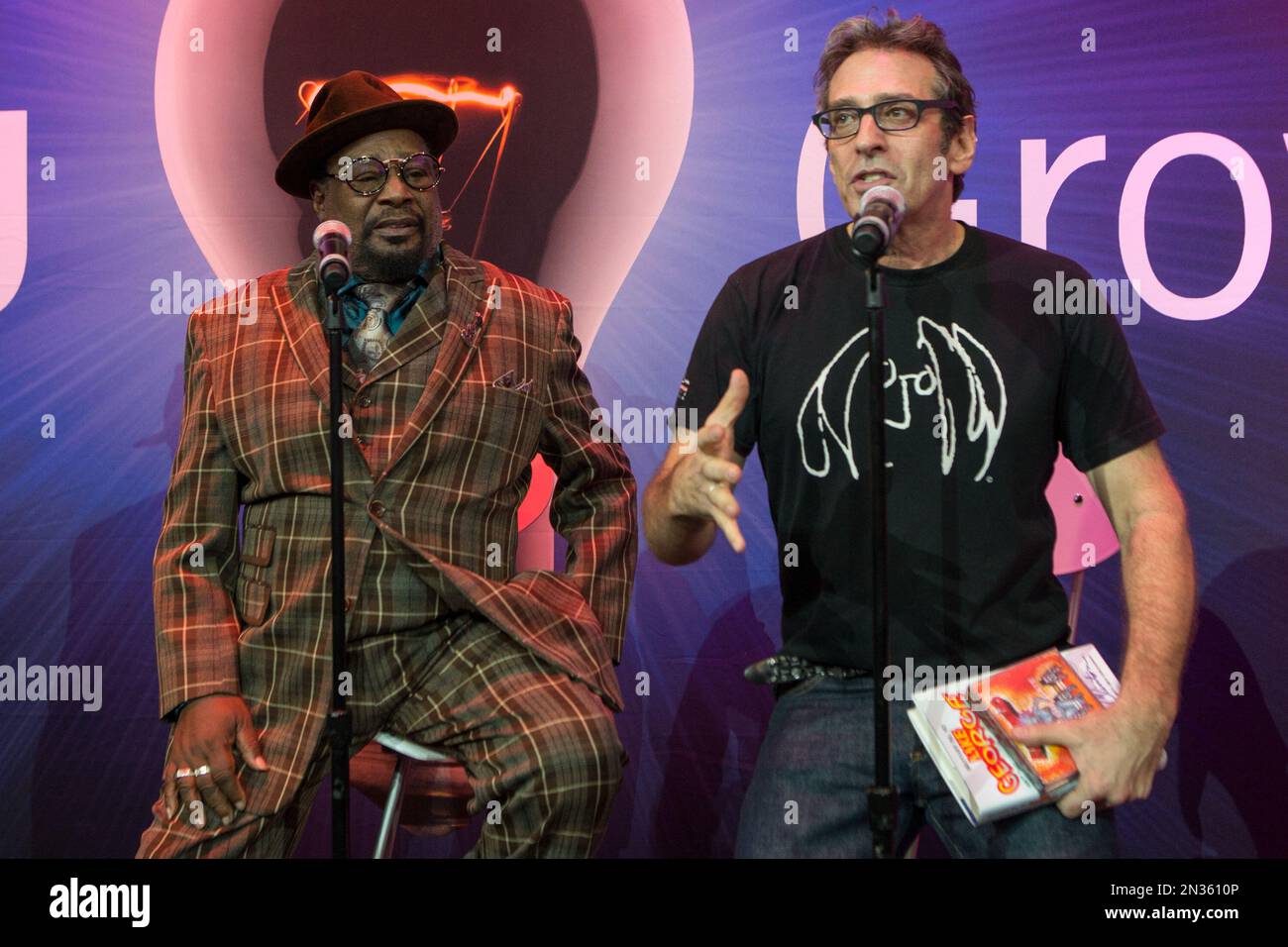 Recording artist George Clinton, left, and Brian Rothschild, founder ...