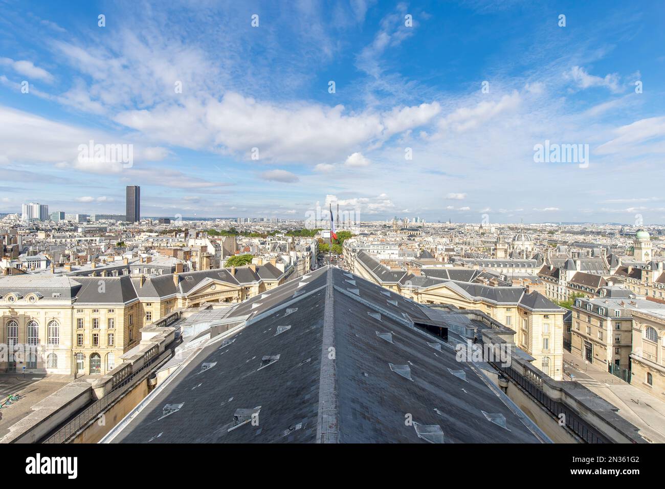 Paris, France - September 3, 2022: architectural detail of the Pantheon ...