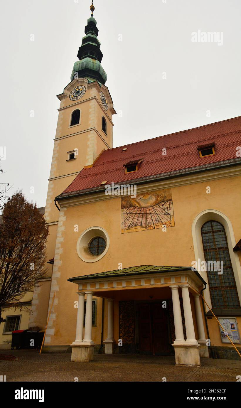The Holy Spirit Church in the historic centre of Klagenfurt, Carinthia ...
