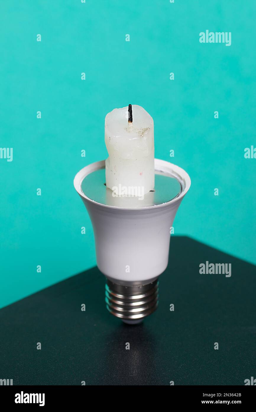 Light bulb with candle stub. Global ecology, International Energy ...