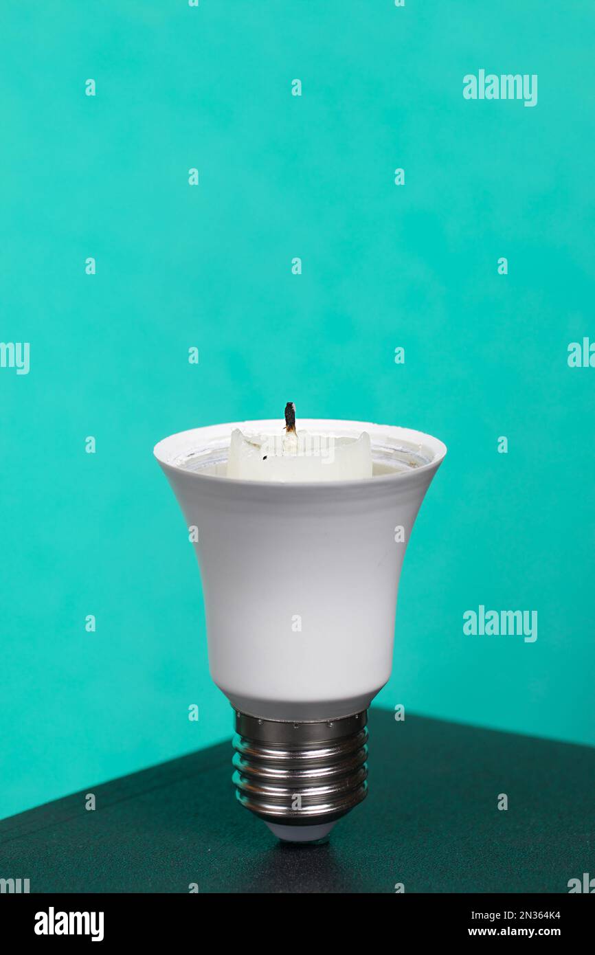 Light bulb with candle stub. Global ecology, International Energy ...