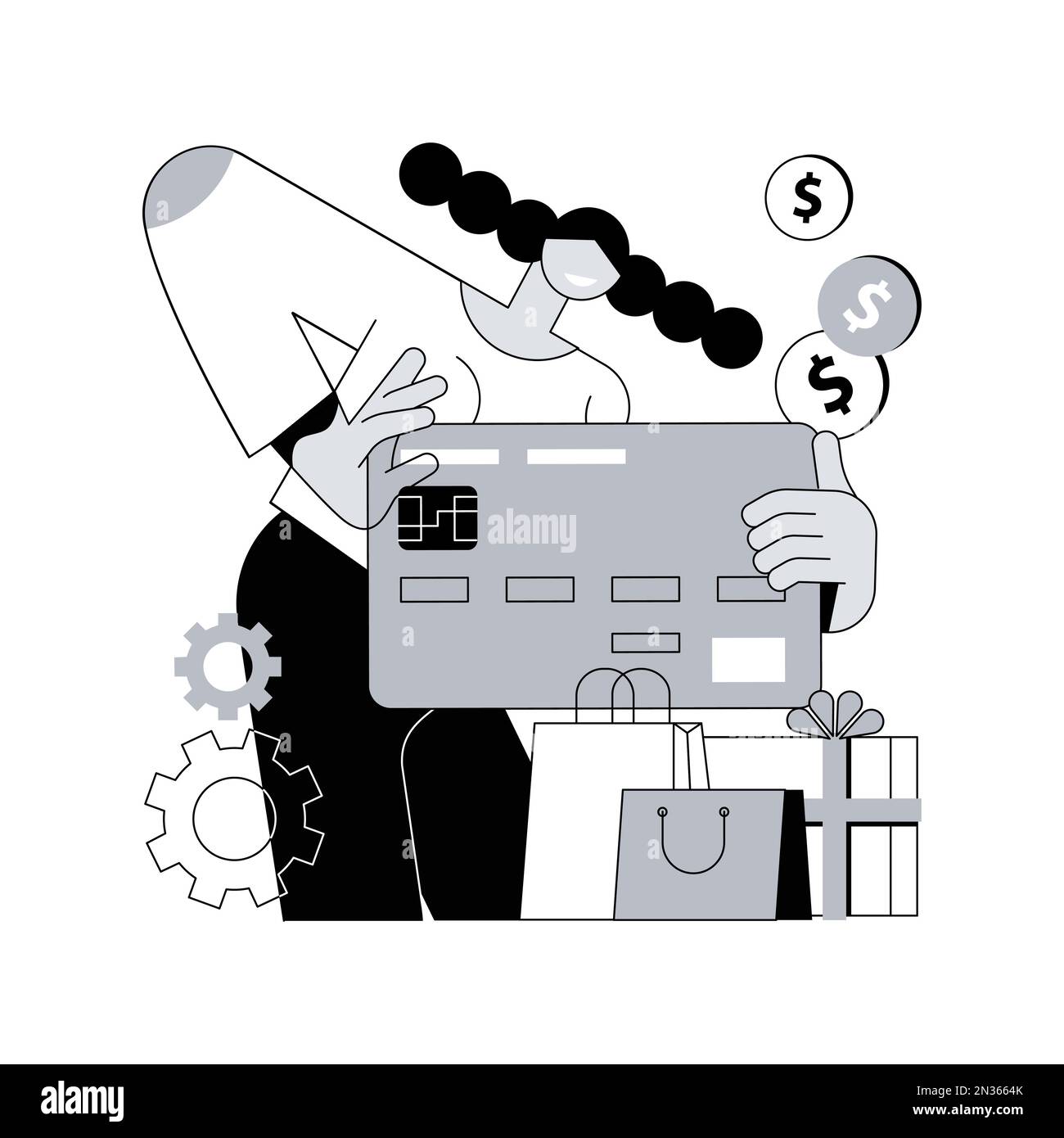 Plastic money abstract concept vector illustration. Credit and debit ...