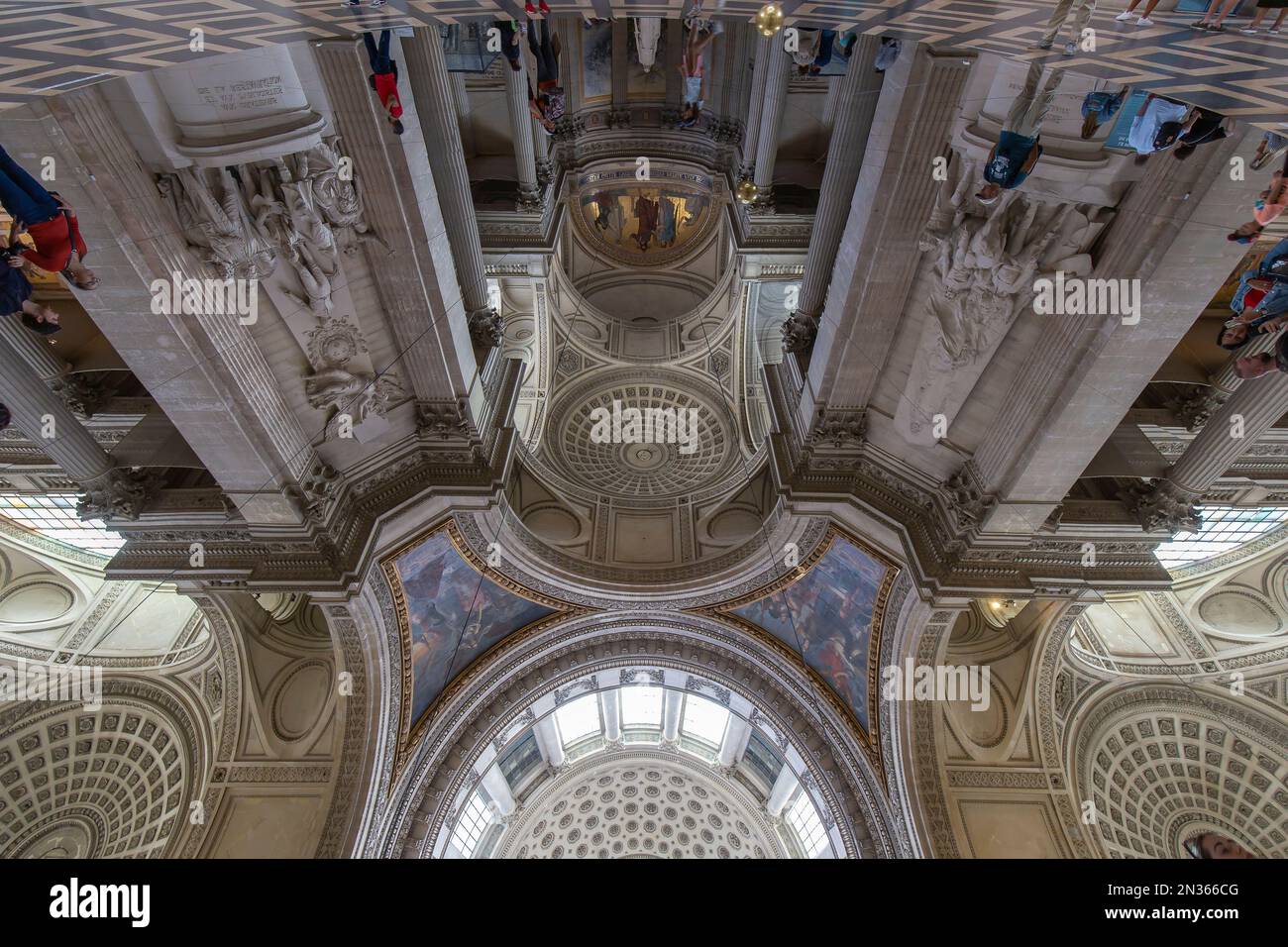 Paris, France - September 3, 2022: architectural detail of the Pantheon ...
