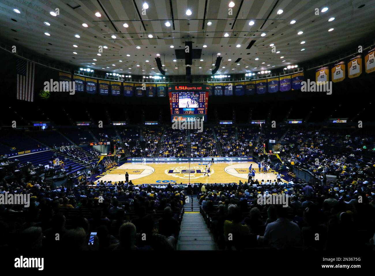 A general view of the Pete Maravich Assembly Center during an NCAA ...