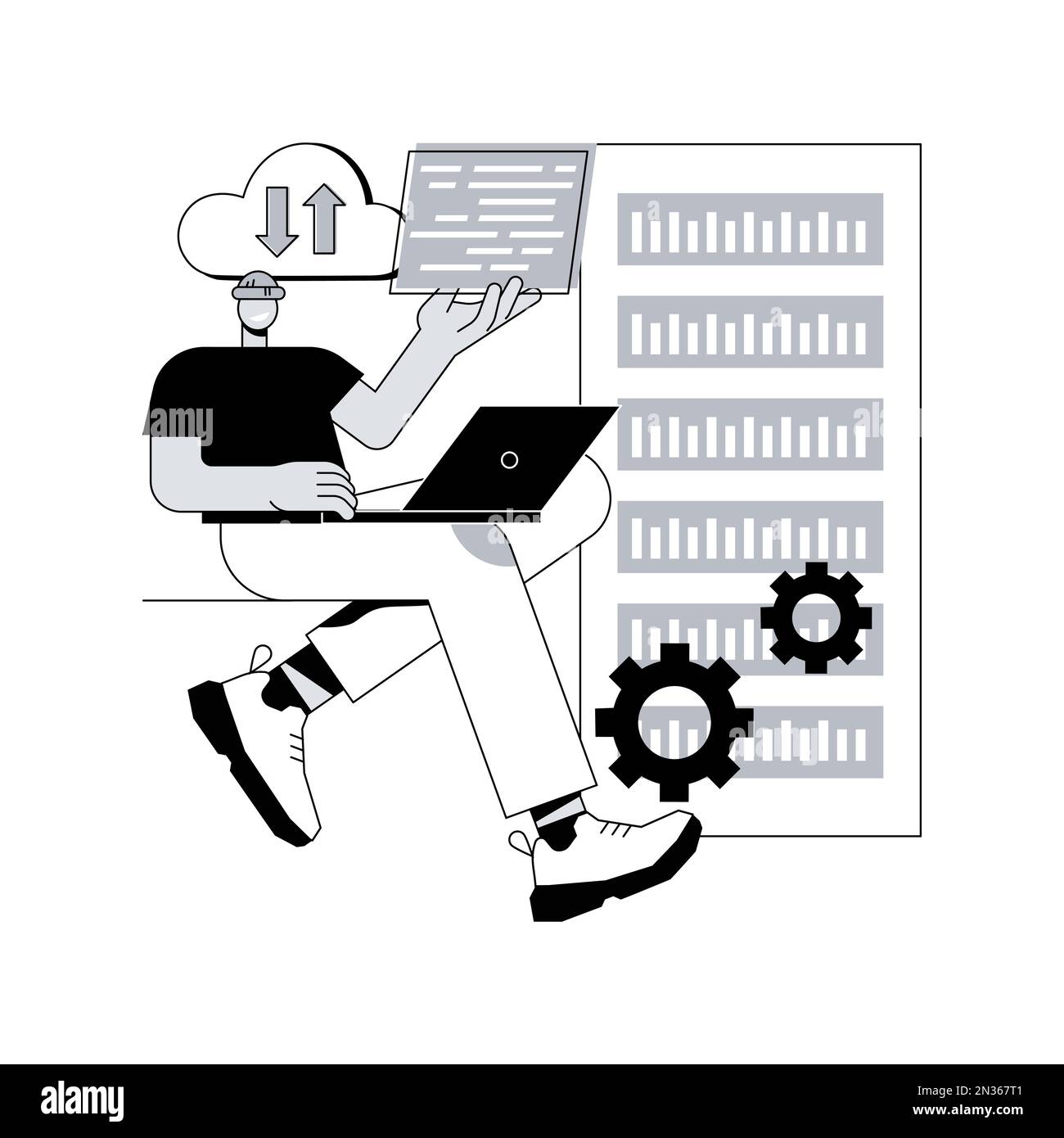 Big data analytics abstract concept vector illustration. Big data ...