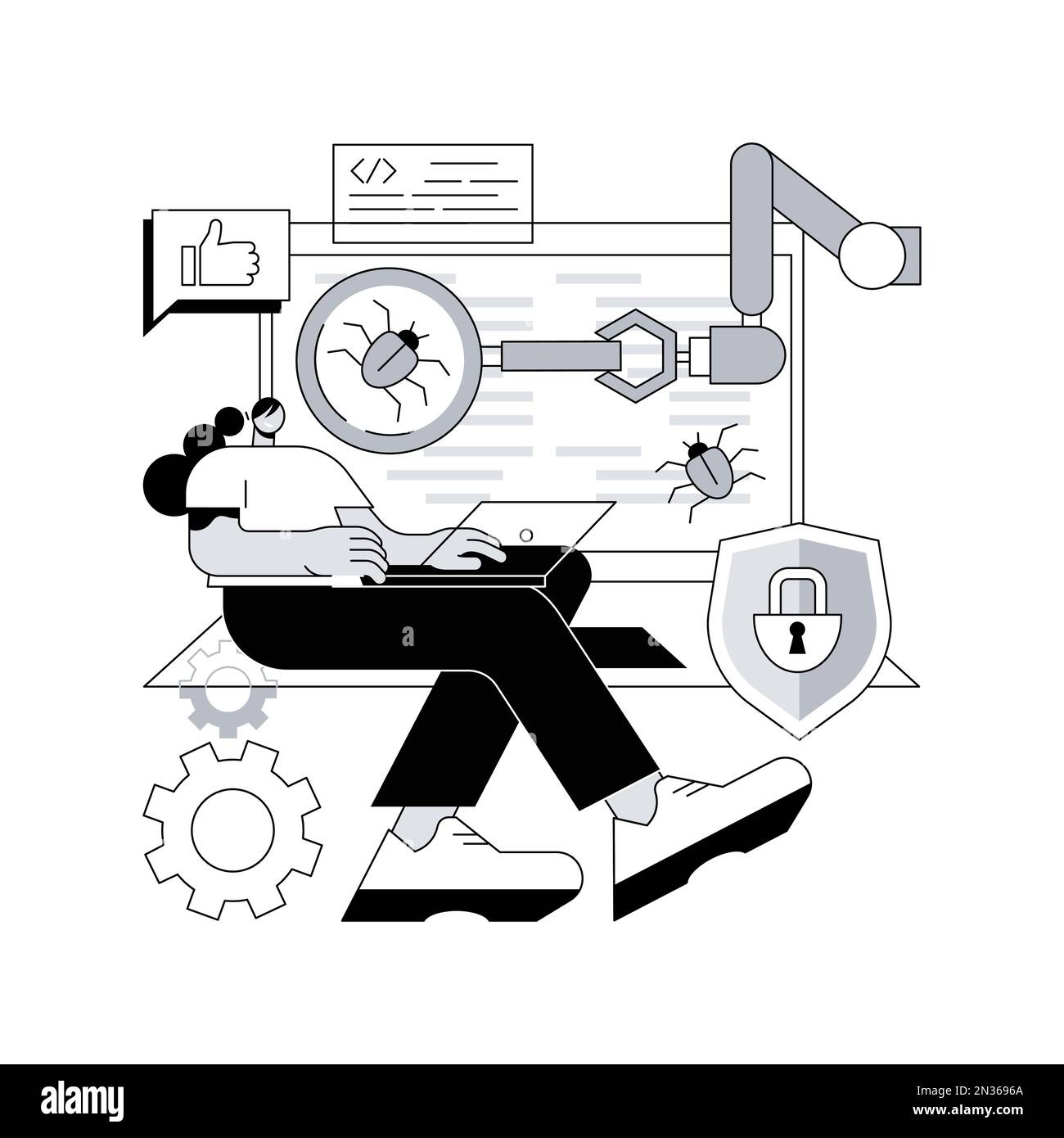 Automated testing abstract concept vector illustration. Automotive ... Automated testing abstract concept vector illustration. Automotive ...