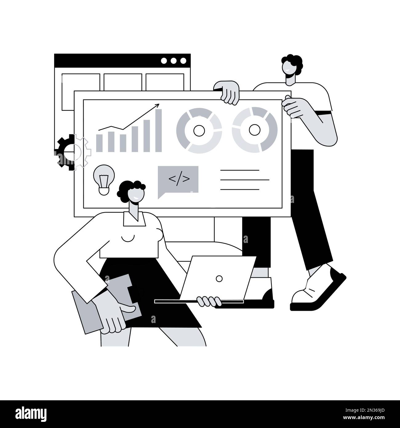 System Software Development Abstract Concept Vector Illustration All In One Software Solution