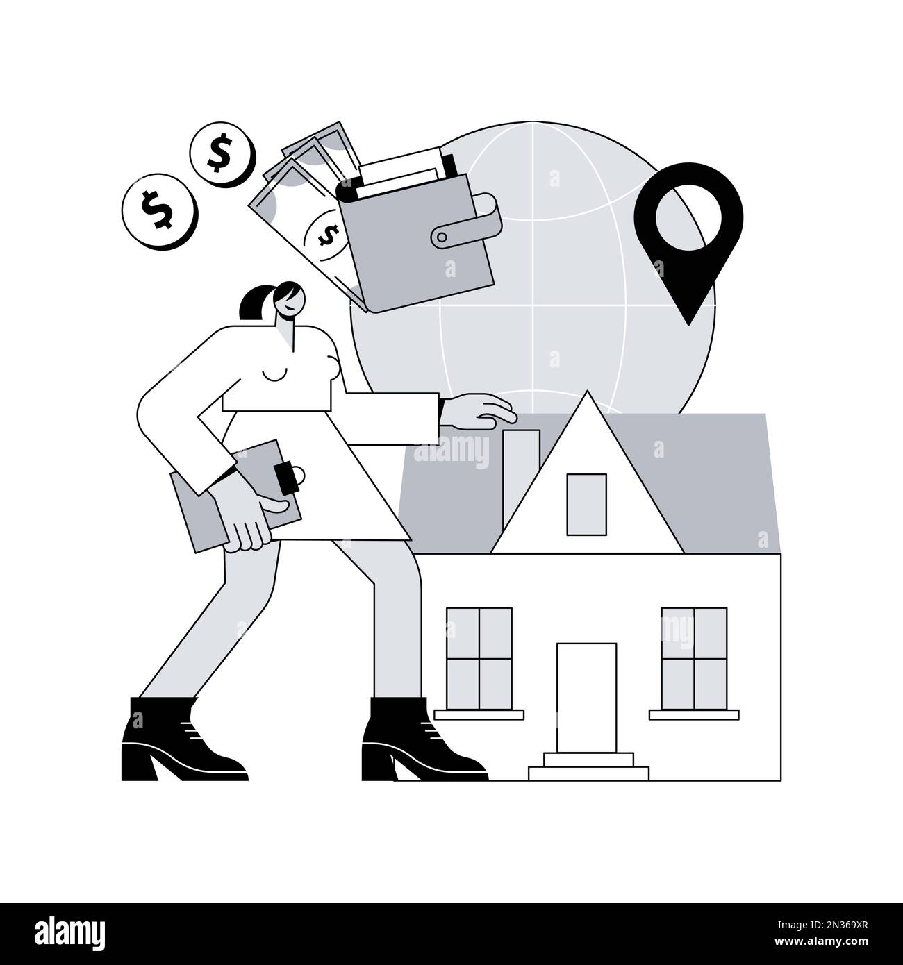 International and non-resident taxes abstract concept vector ...