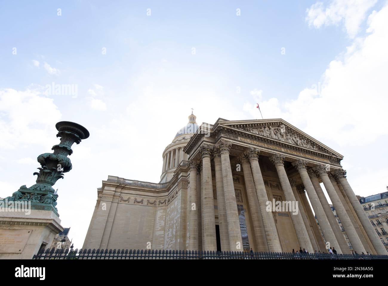 Paris, France - September 3, 2022: architectural detail of the Pantheon ...