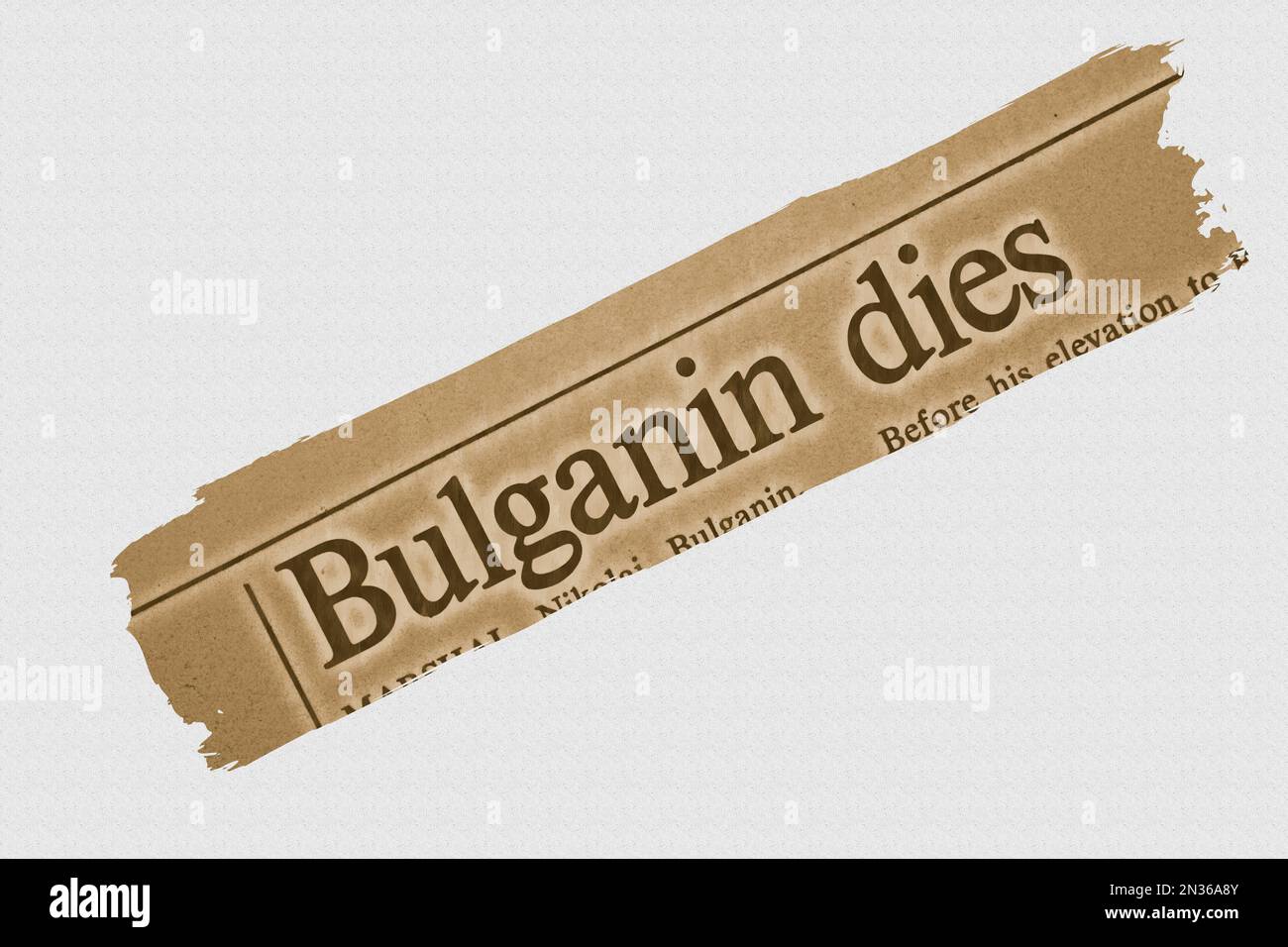 Bulganin dies - news story from 1975 newspaper headline article title ...