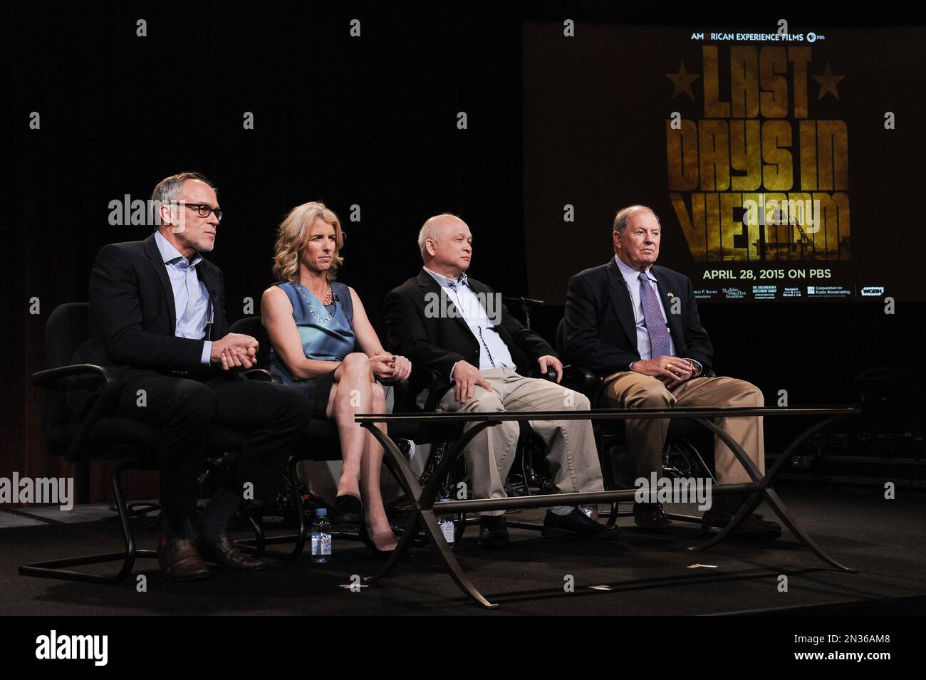 From left, Mark Samels, Rory Kennedy, Binh Pho, and Stuart Herrington ...