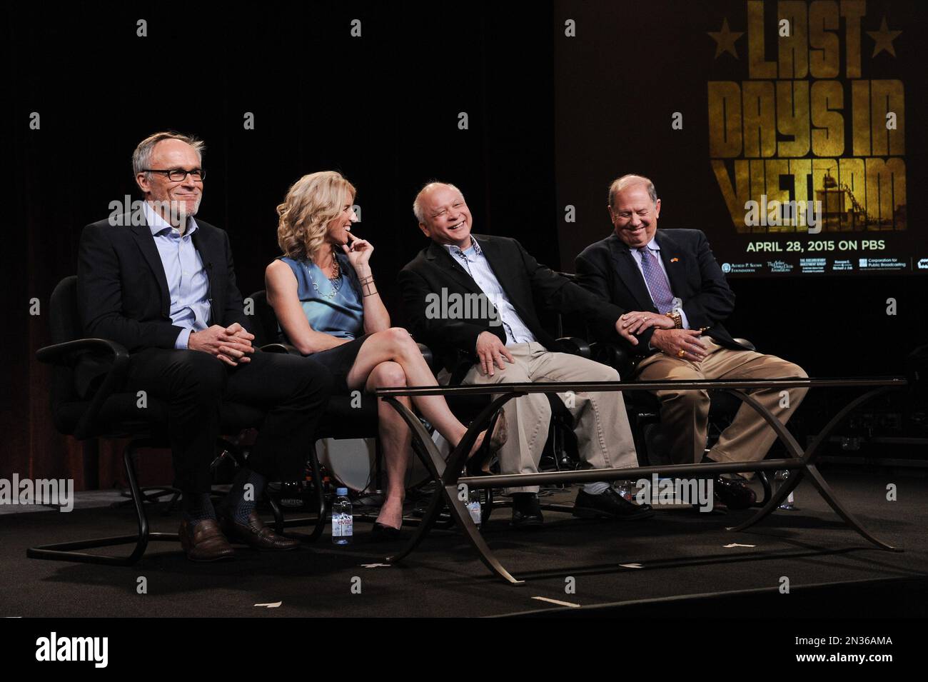 From left, Mark Samels, Rory Kennedy, Binh Pho, and Stuart Herrington ...