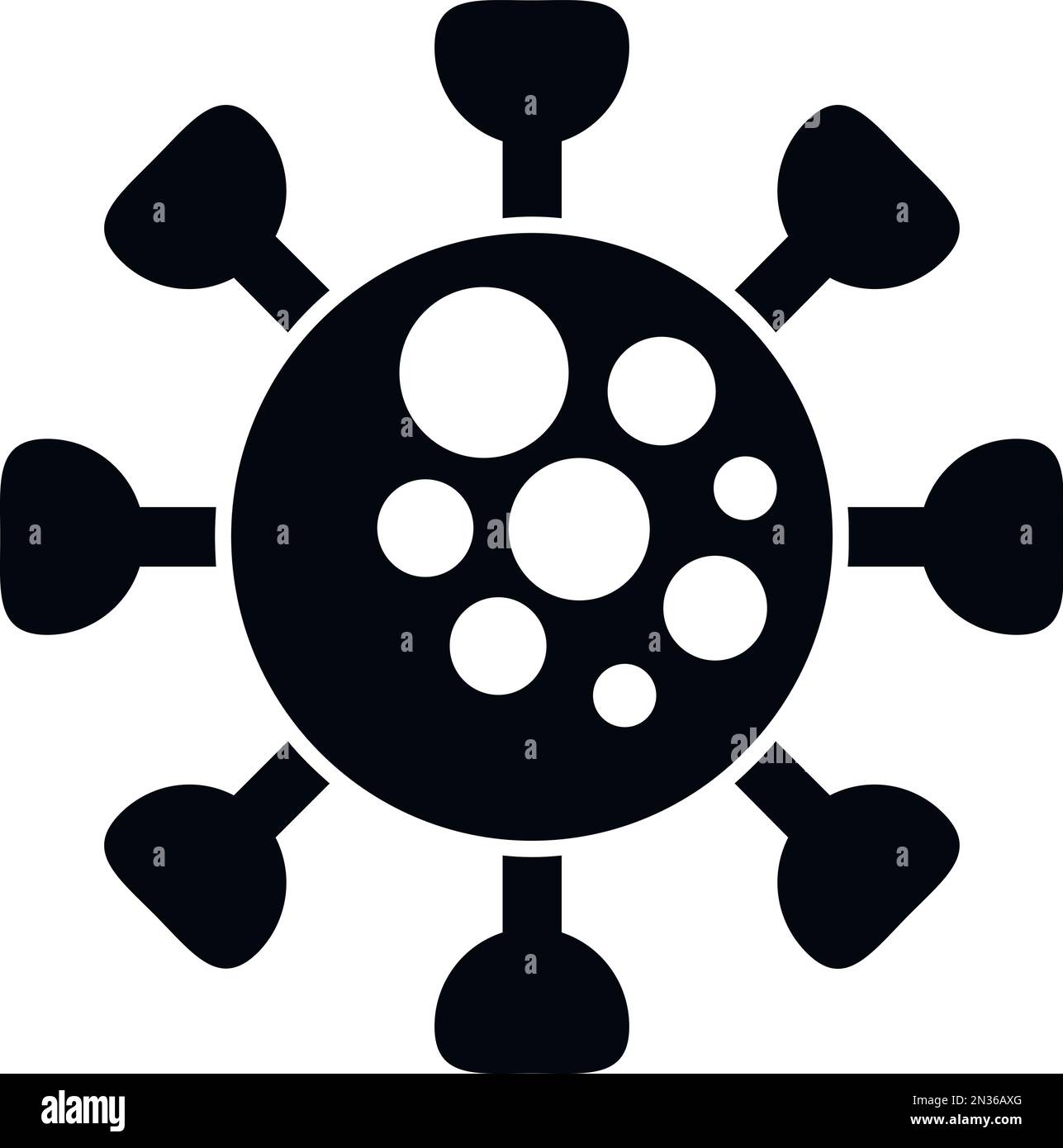Virus icon simple vector. Bacteria medicine. Medical immune Stock ...