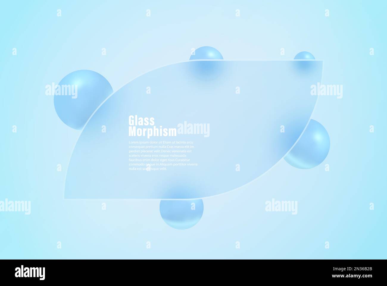 Creative glassmorphism background design. Transparent glass shape with ...