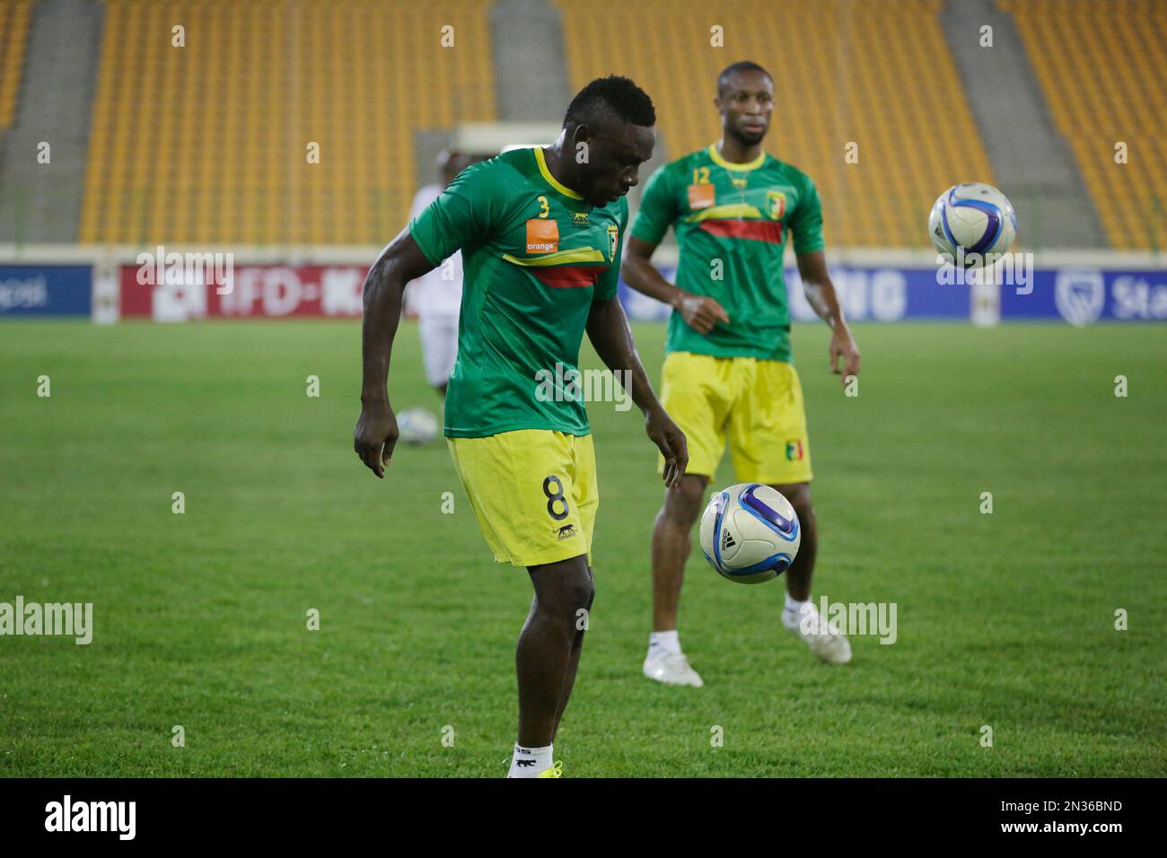 Mali soccer players train ahead of their Group D soccer match with ...