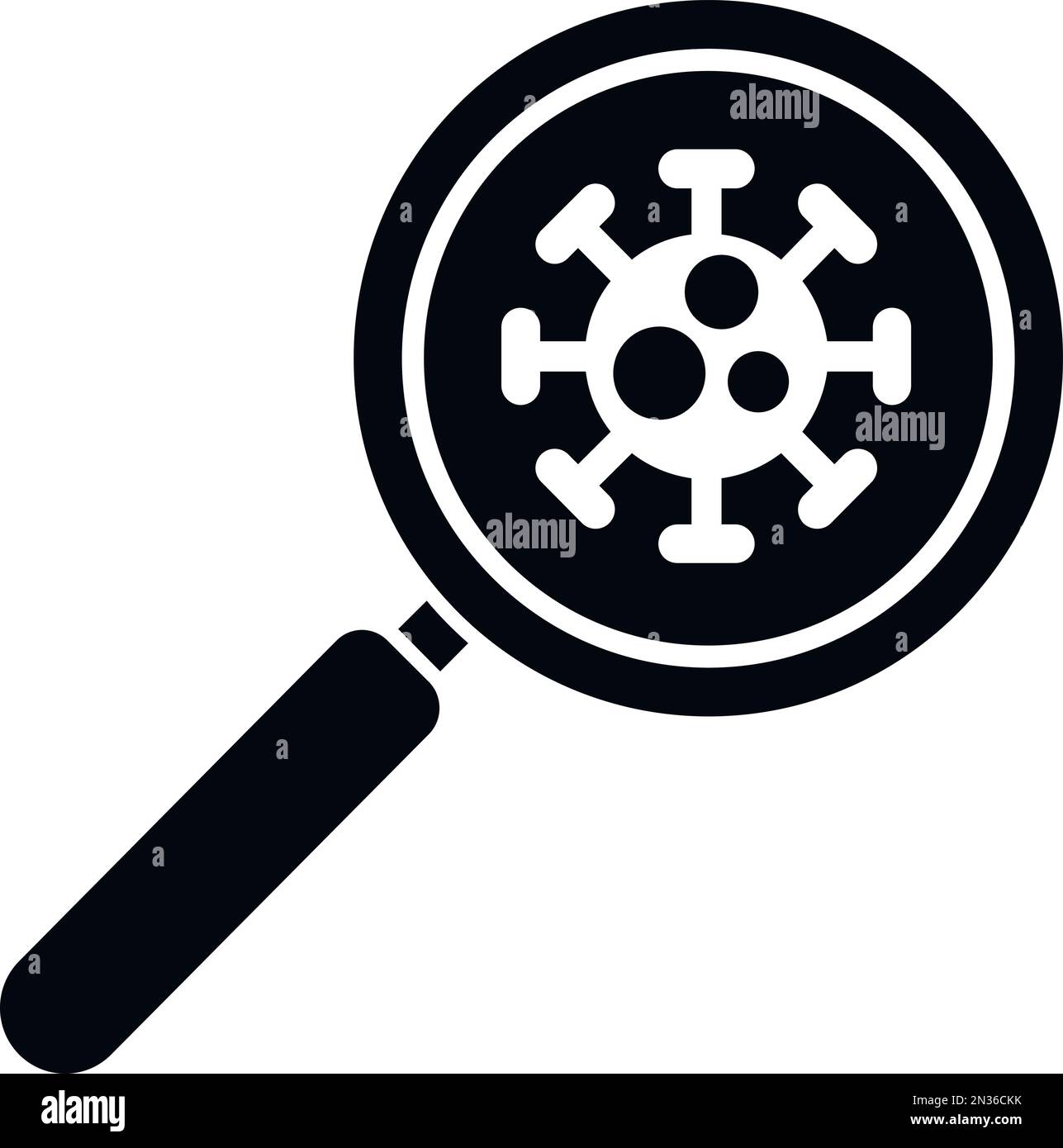 Search virus icon simple vector. Drug disease. Medicine immune Stock ...