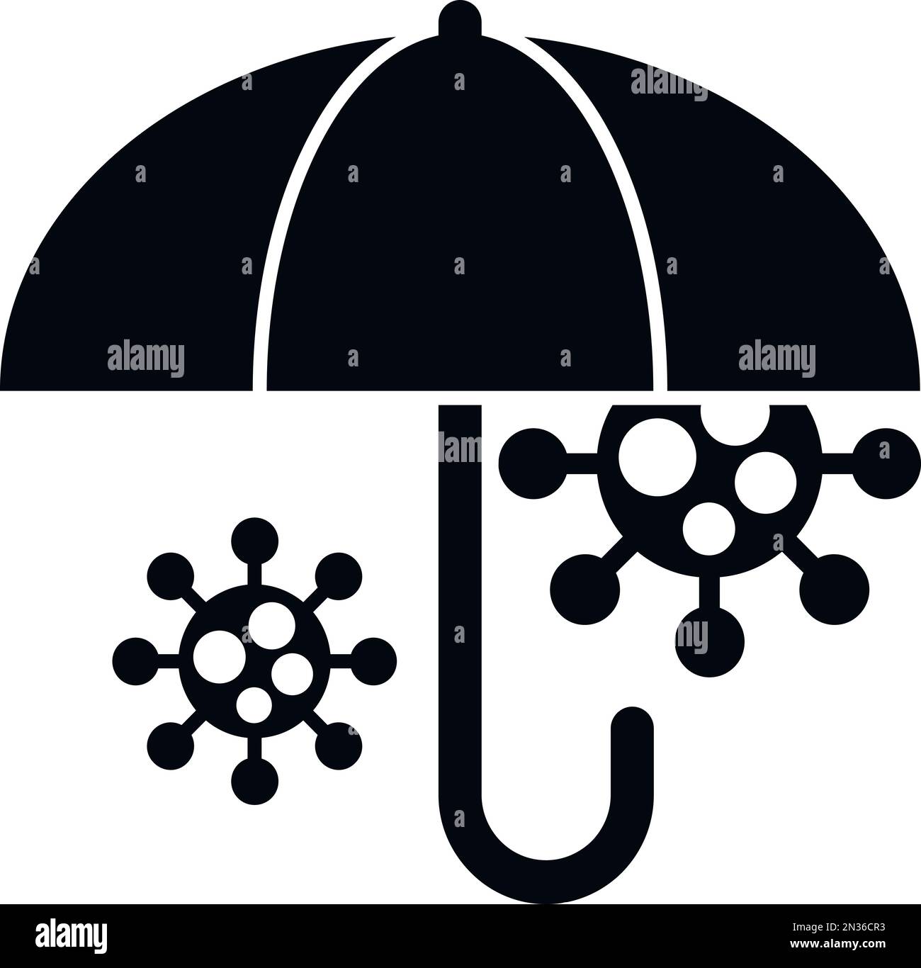 Virus Protection Umbrella Icon Simple Vector Drug Medicine Medical