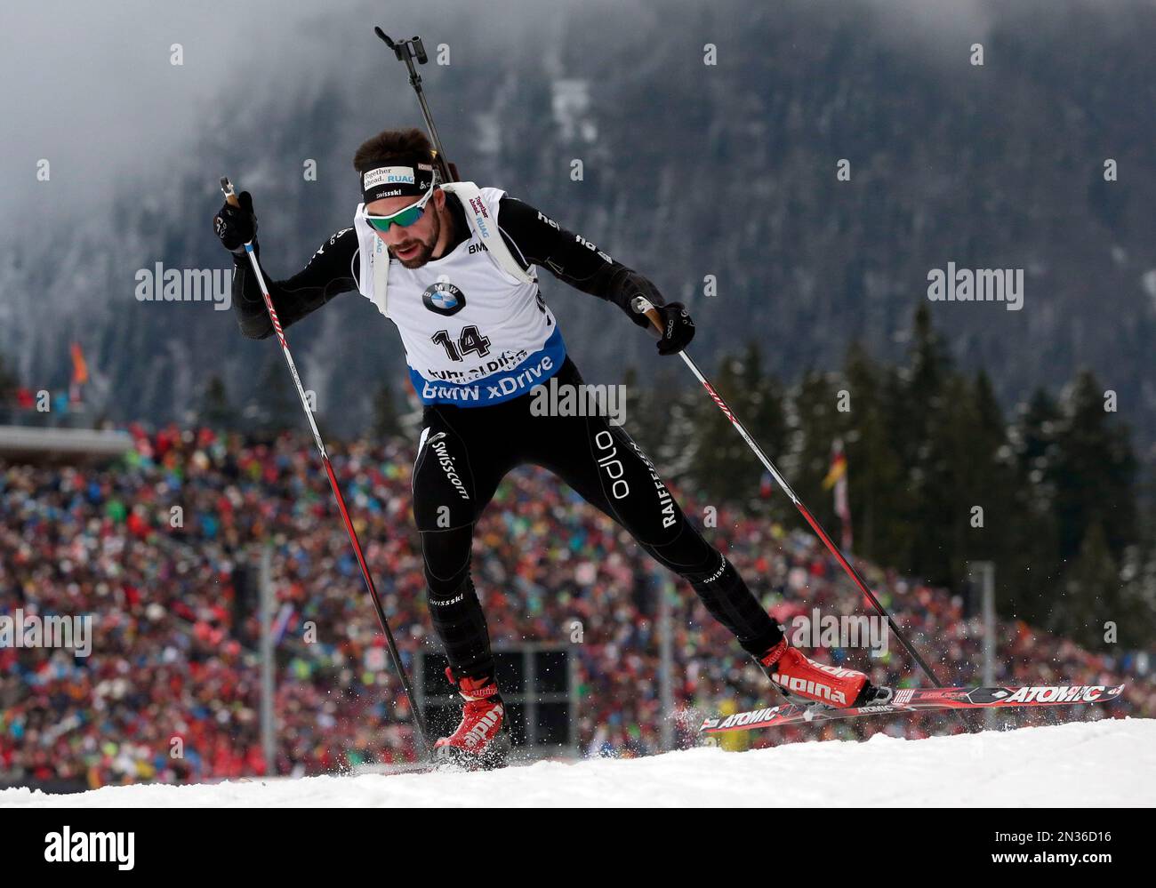 Switzerland's Benjamin Weger competes during the men's 15 km mass start ...