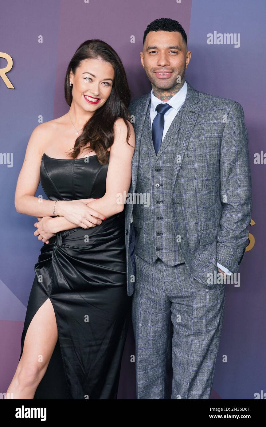 Jess Impiazzi and Jermaine Pennant attending the world premiere of ...