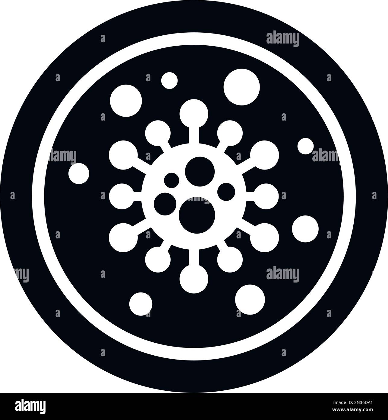 Bacteria virus icon simple vector. Medicine drug. Medical immune Stock ...