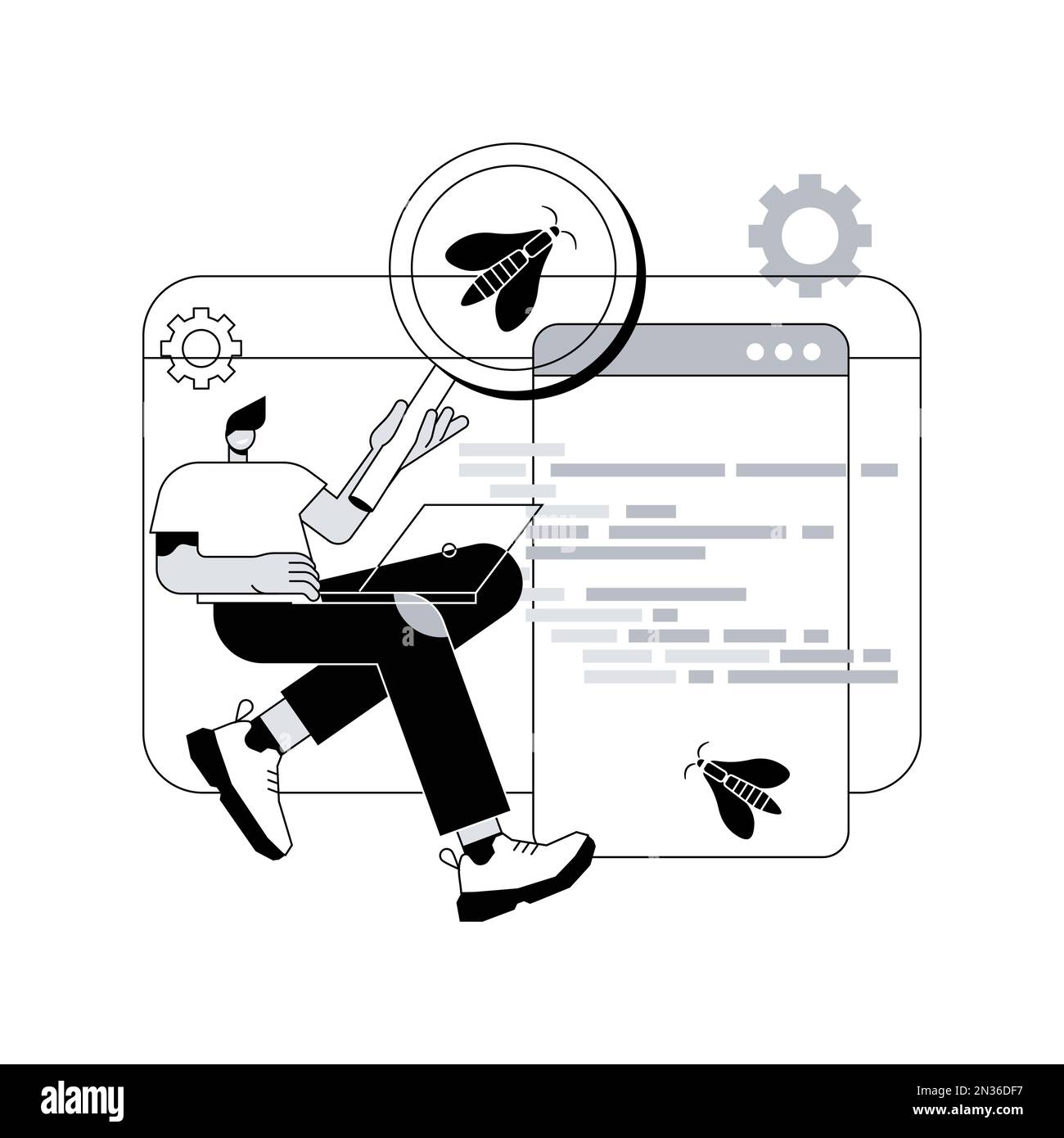 Cross Platform Testing Abstract Concept Vector Illustration Cross Platform Bug Finding Problem