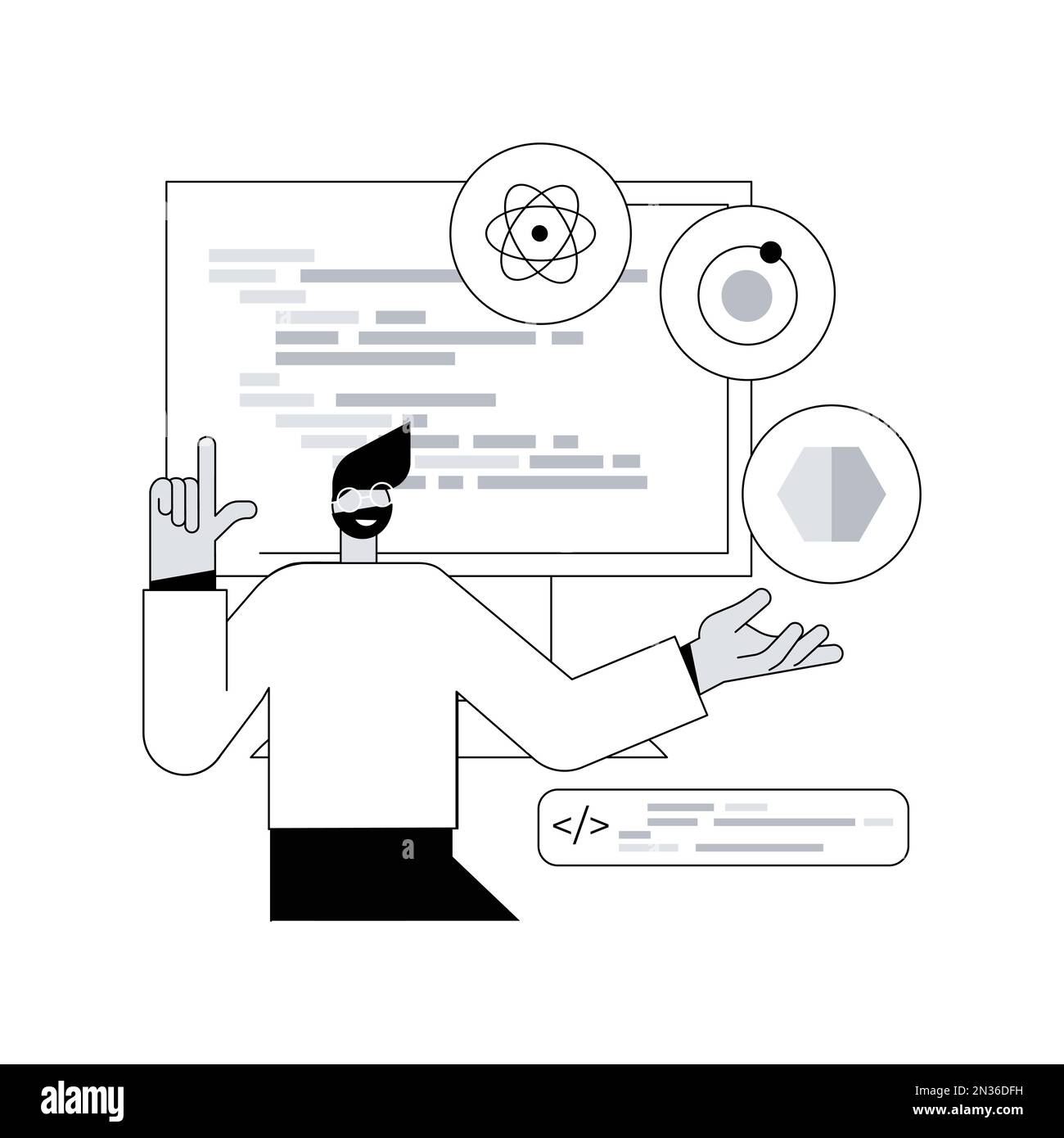 Cross Platform Frameworks Abstract Concept Vector Illustration