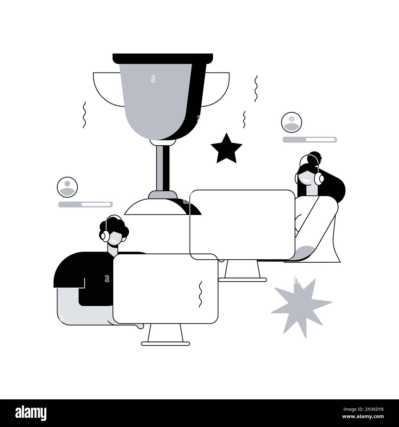 E-sport tournament abstract concept vector illustration. Esports ...