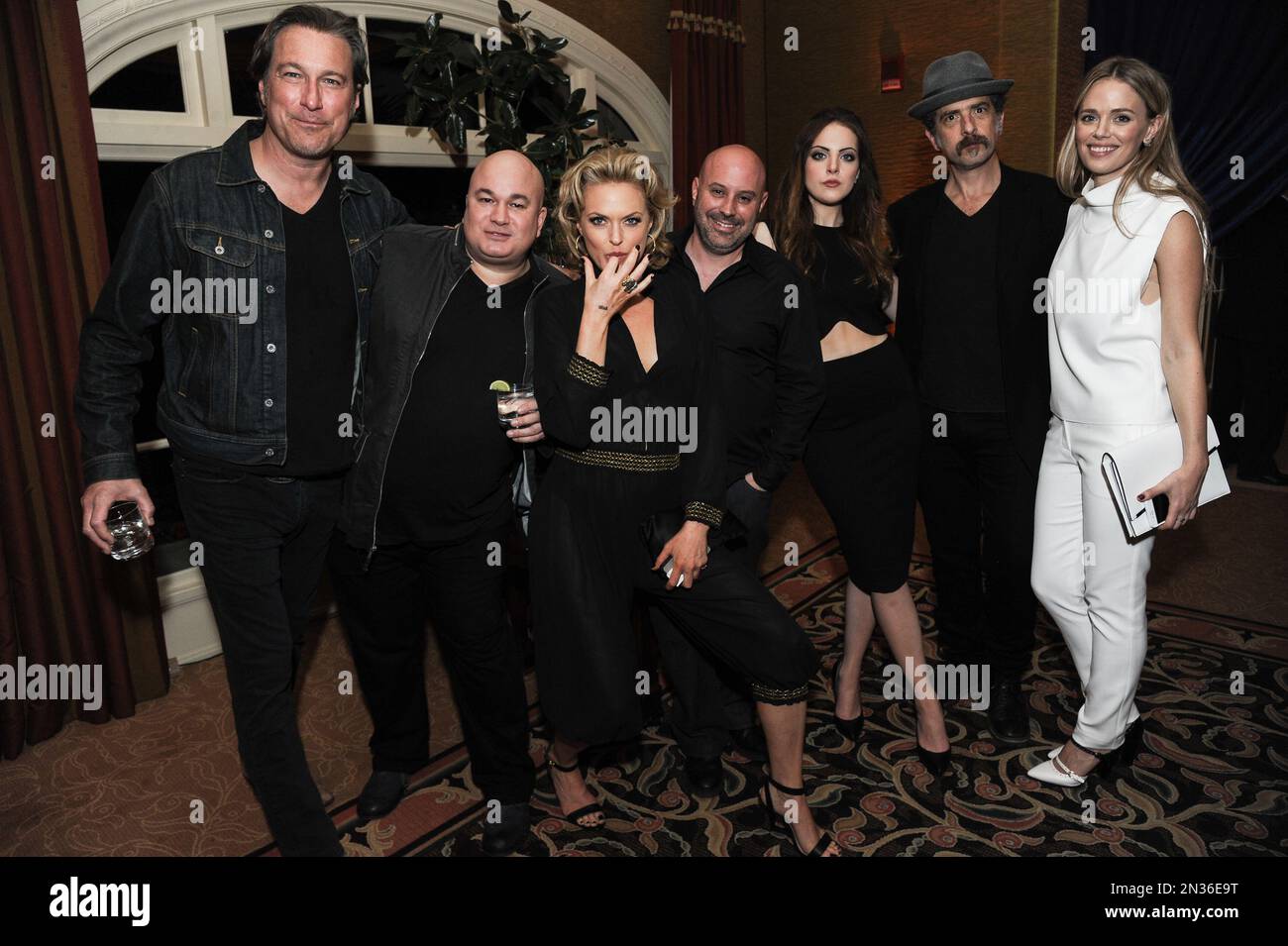 From left, John Corbett, Robert Kelly, Elaine Hendrix, Jim Serpico ...