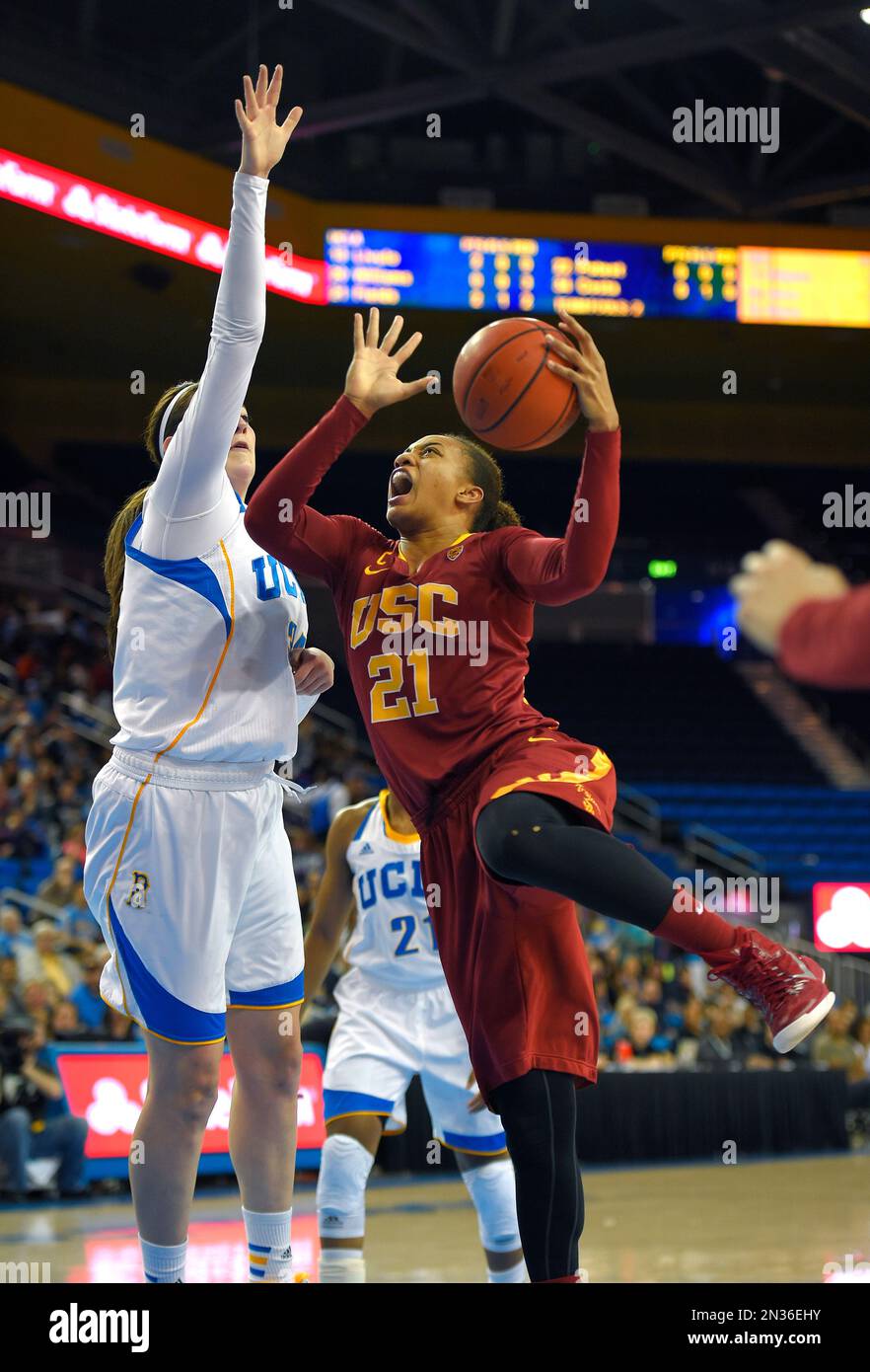 Southern California forward Alexyz Vaioletama, right, goes up for a ...