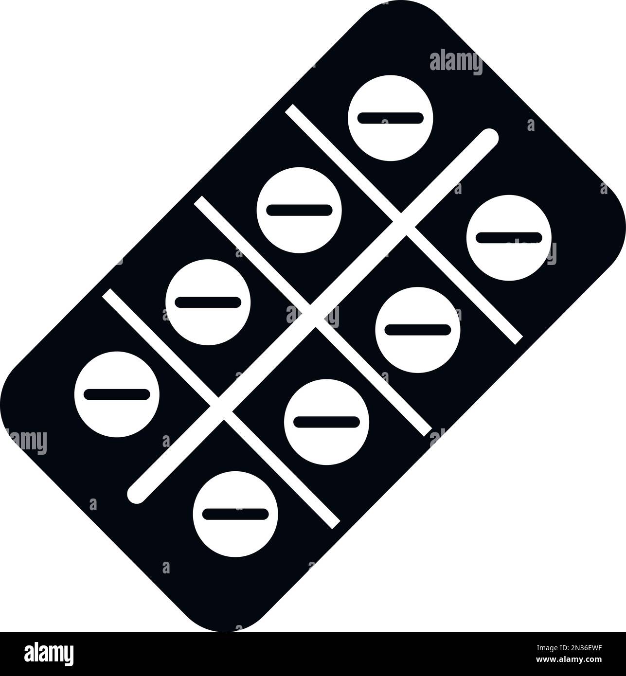 Blister Icon Simple Vector Bacteria Drug Medicine Immune Stock Vector