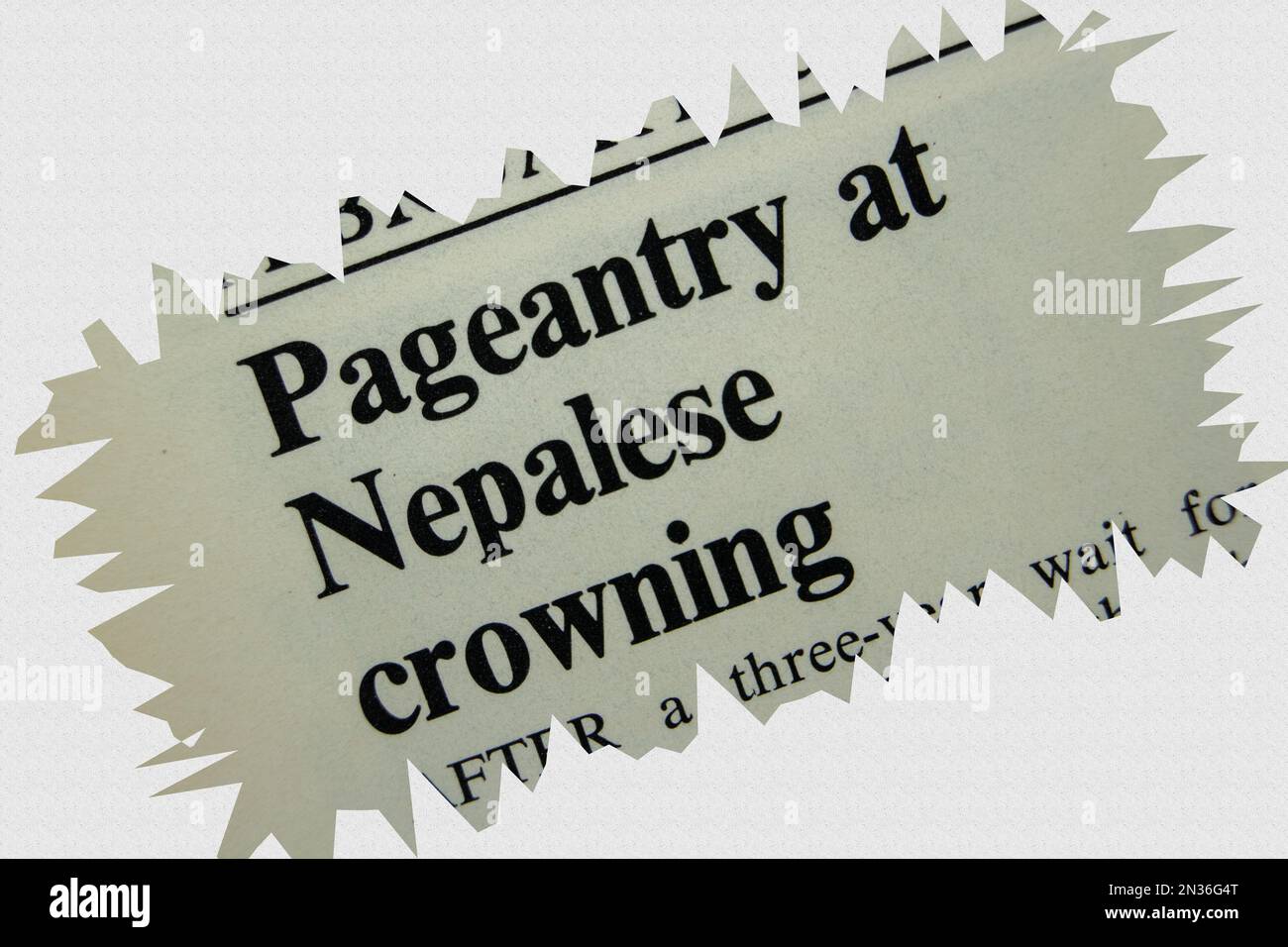 Pageantry at Nepalese crowning - news story from 1975 newspaper ...