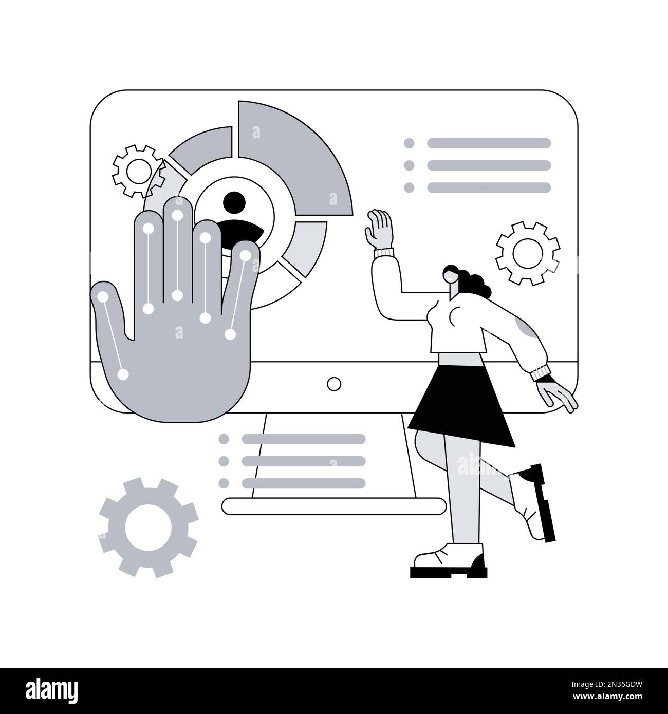 Gesture Recognition Abstract Concept Vector Illustration Remote Gesture Commands Hands Free 9444