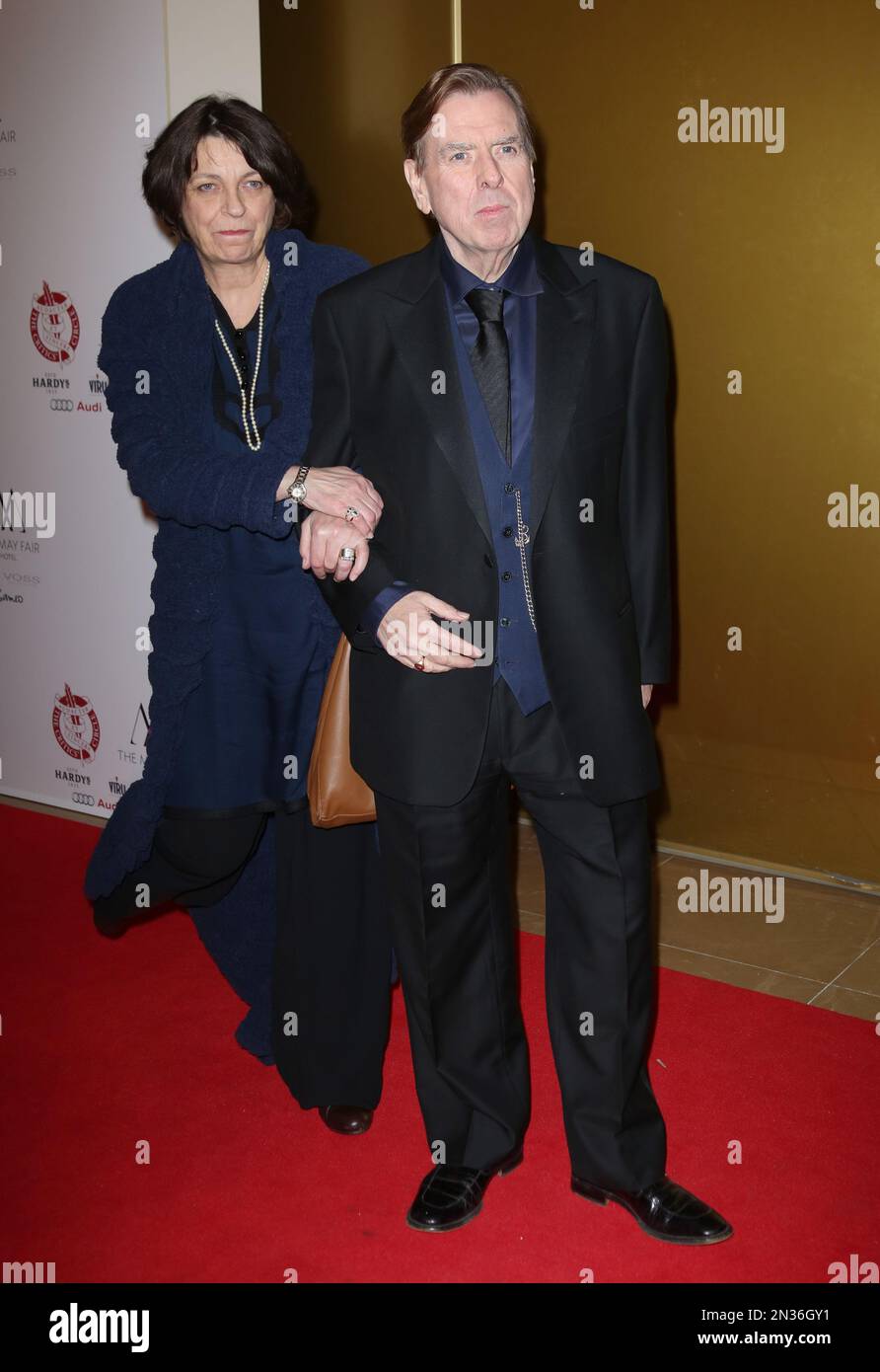 Actor Timothy Spall arrives with wife Shane Spall, at the May Fair ...