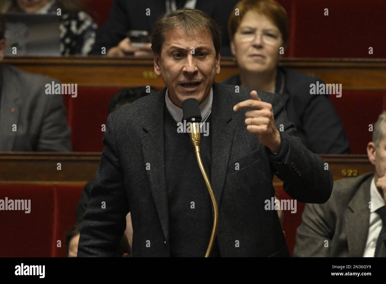 Paris, France on February 7, 2023. French Socialist party (PS) deputy ...