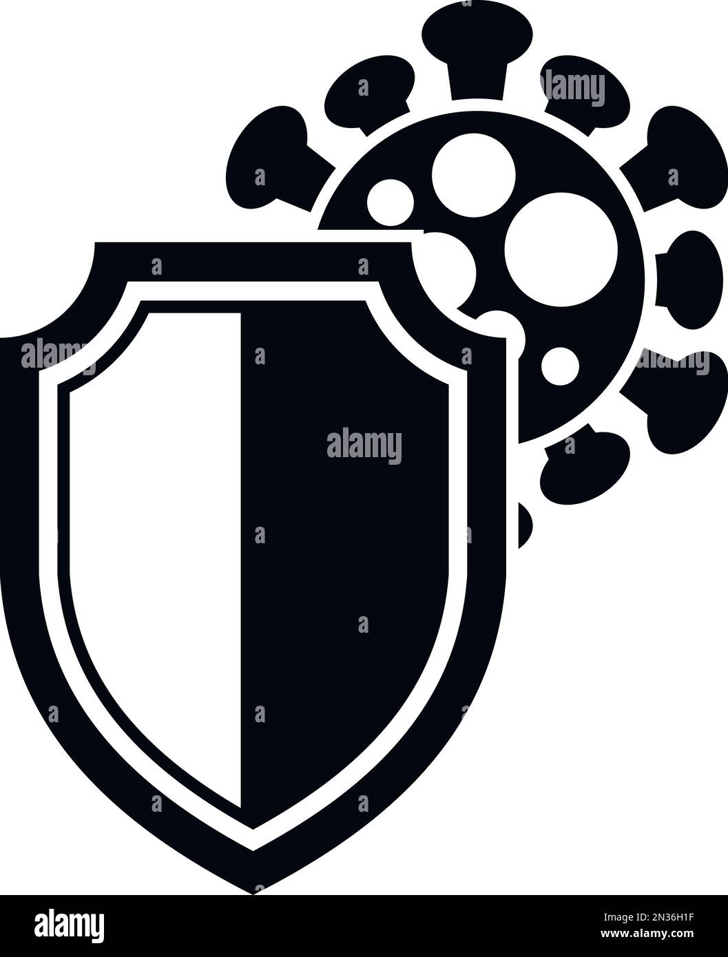 Antibiotic shield icon simple vector. Bacteria drug. Virus resistant ...