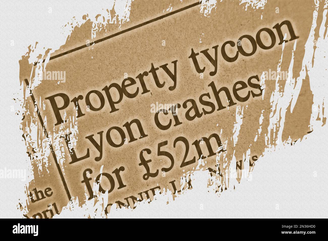 Property tycoon Lyon crashes for £52m - news story from 1975 newspaper ...