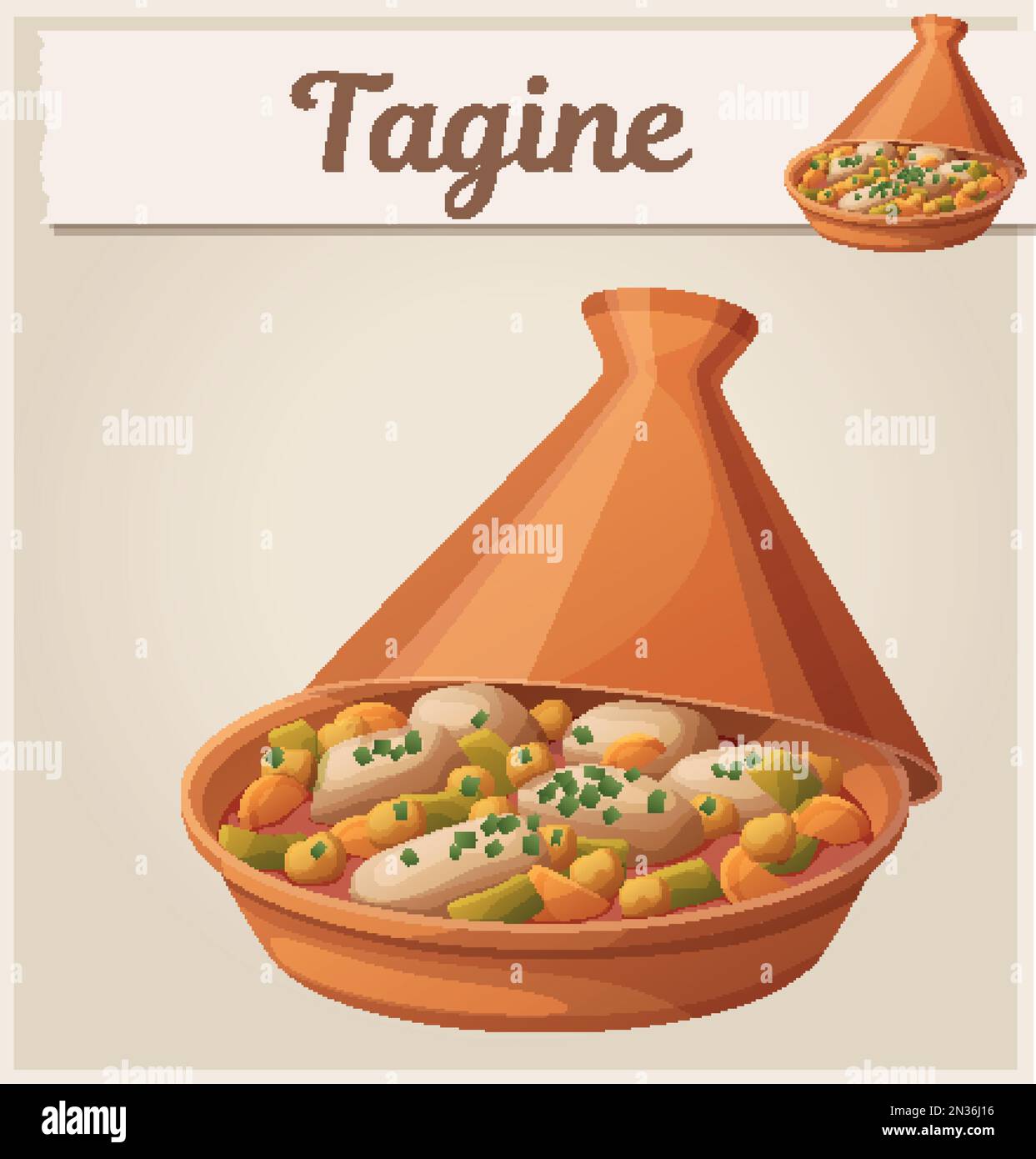 Moroccan chicken Stock Vector Images - Alamy